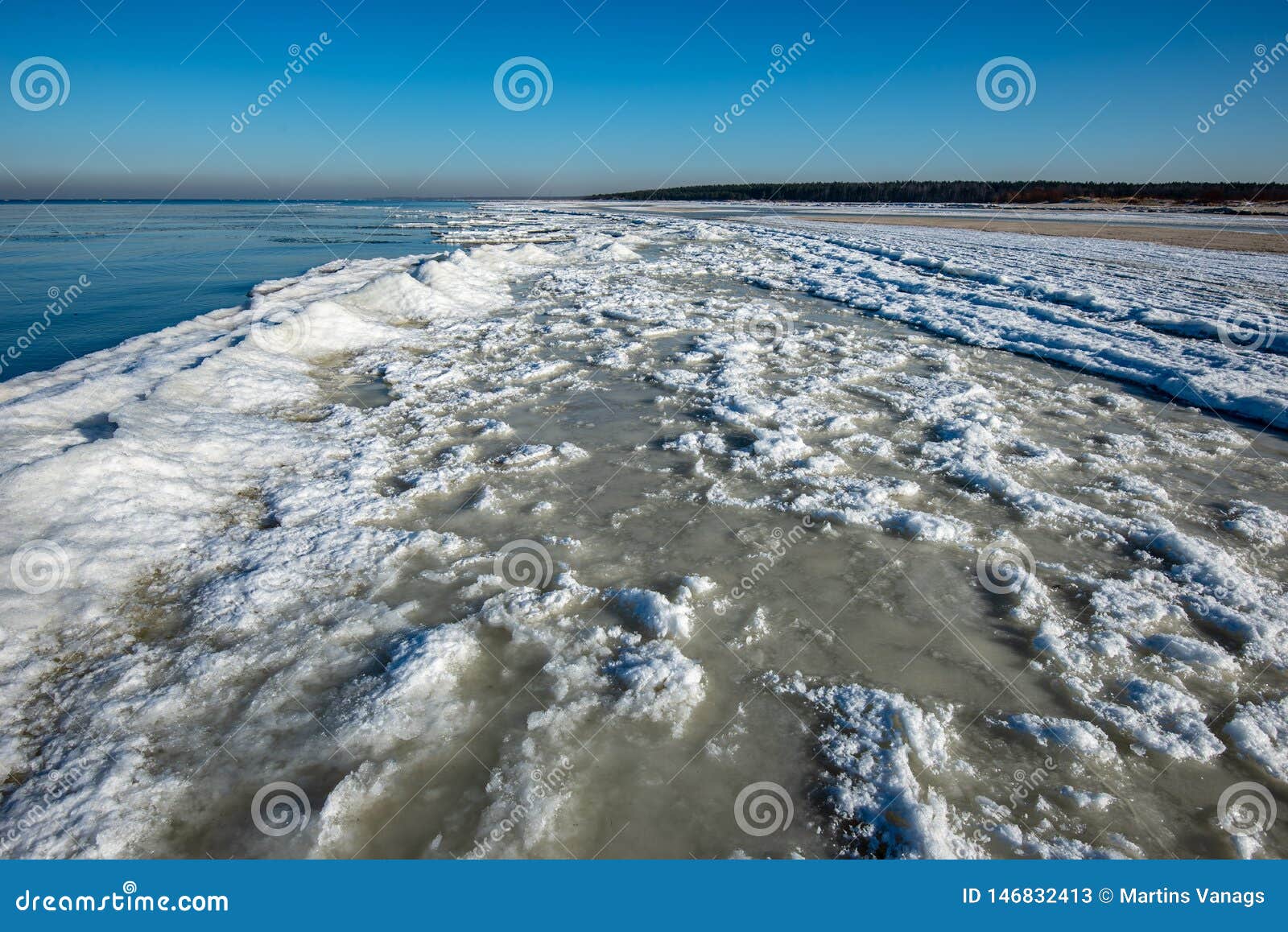 Frozen Sand Textures in Winter by the Sea Beach Stock Image - Image of ...