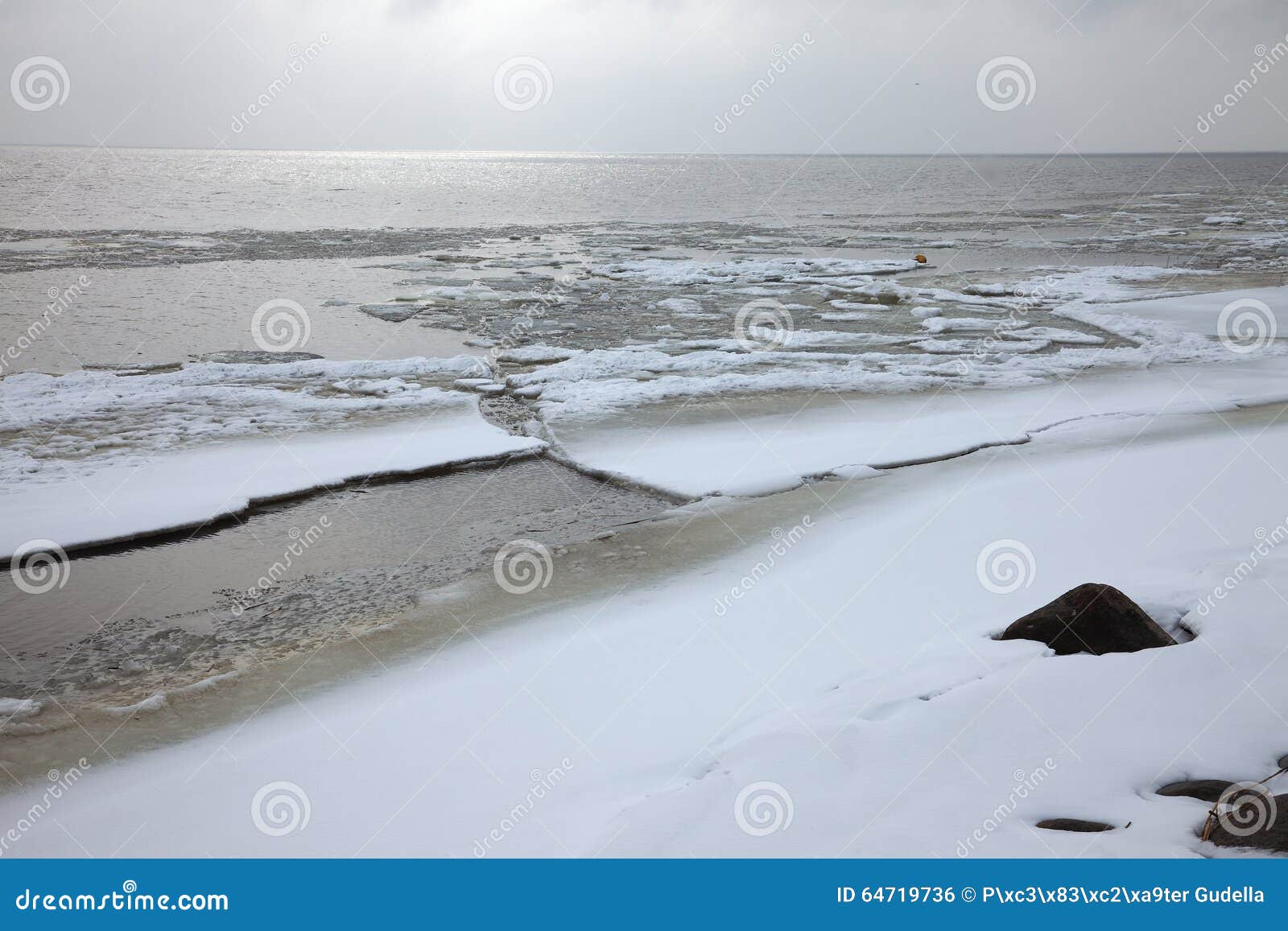 Frozen sea stock photo. Image of winter, baltic, land - 64719736