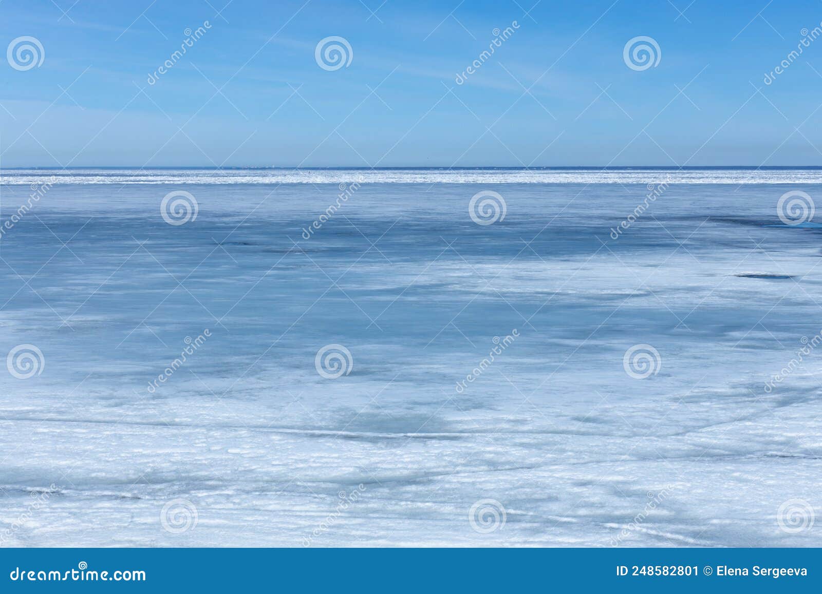 Frozen Sea, North, Sea Covered with Ice Stock Image - Image of snow ...