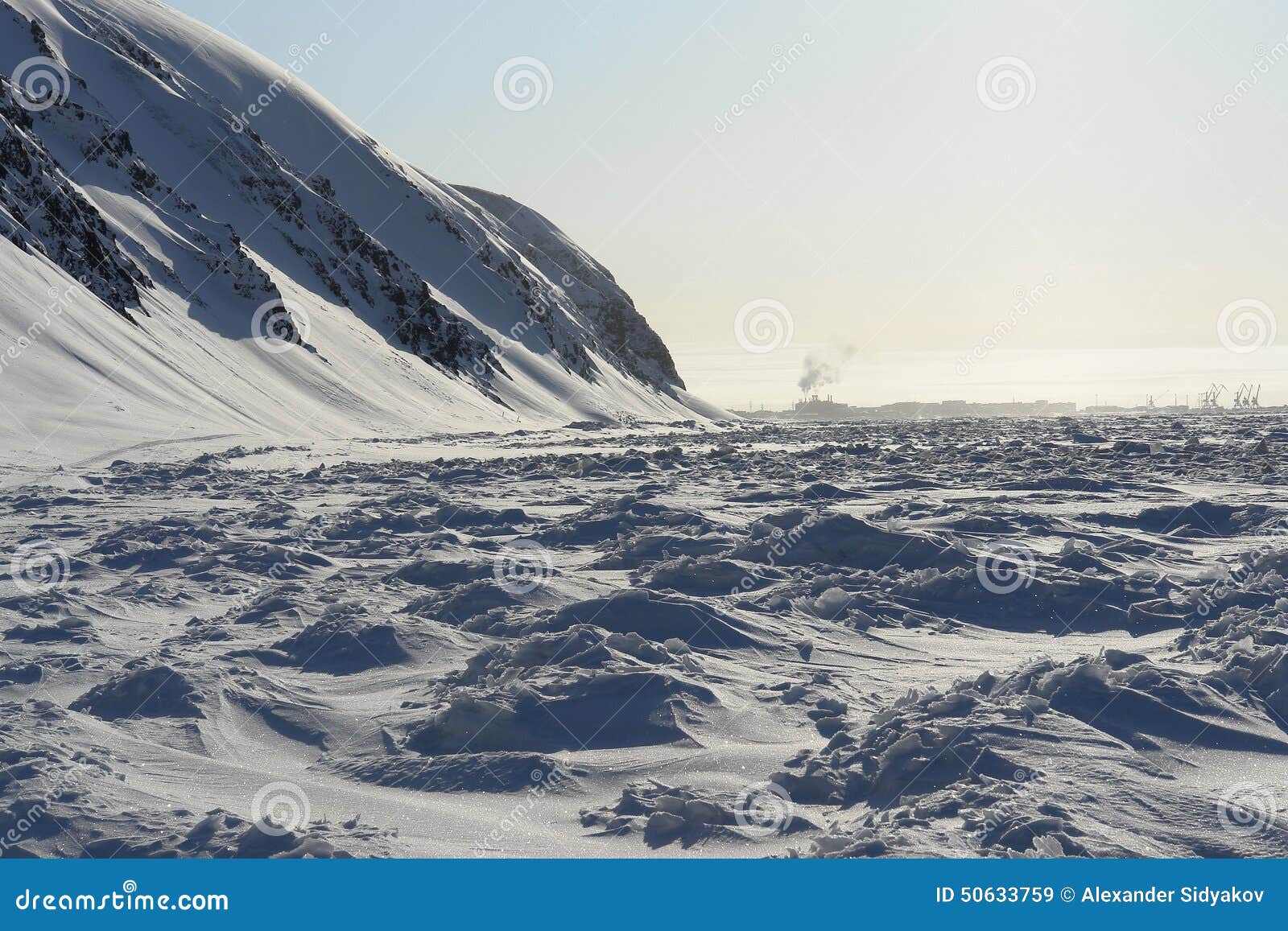 Frozen Shore of the Arctic Ocean. Stock Image - Image of blue, iceberg ...