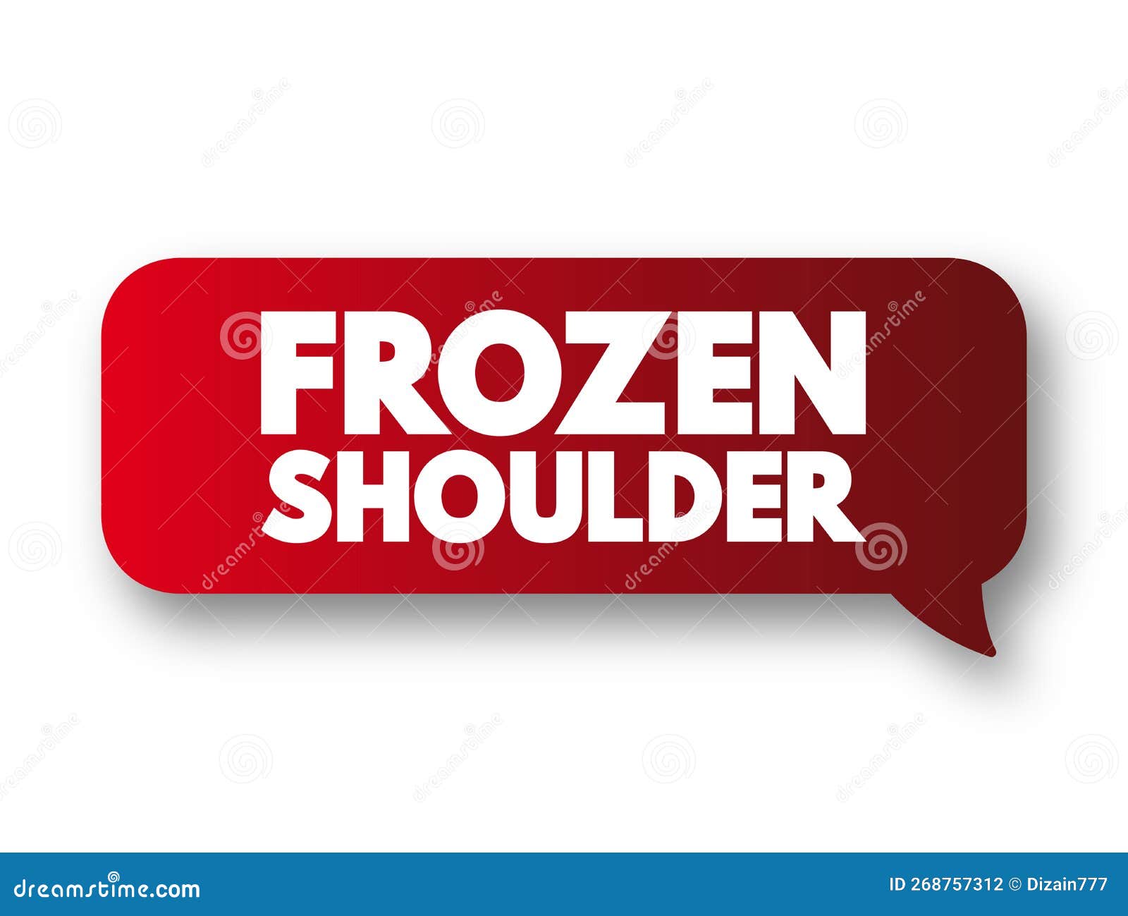 Frozen Shoulder Text Message Bubble, Concept Background Stock ...