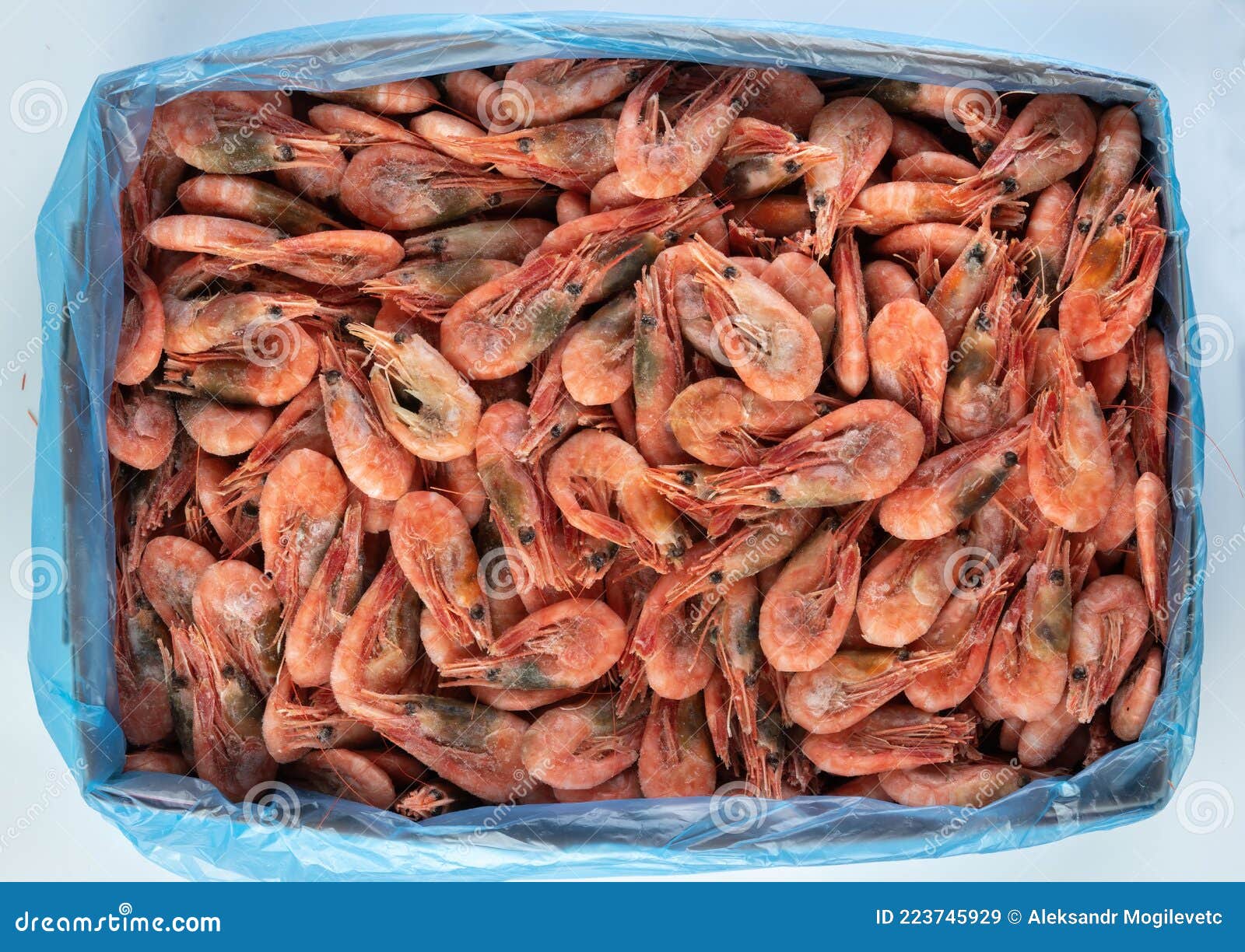 Frozen Shrimp in a Cardboard Box. for Wholesale Stock Image - Image of ...