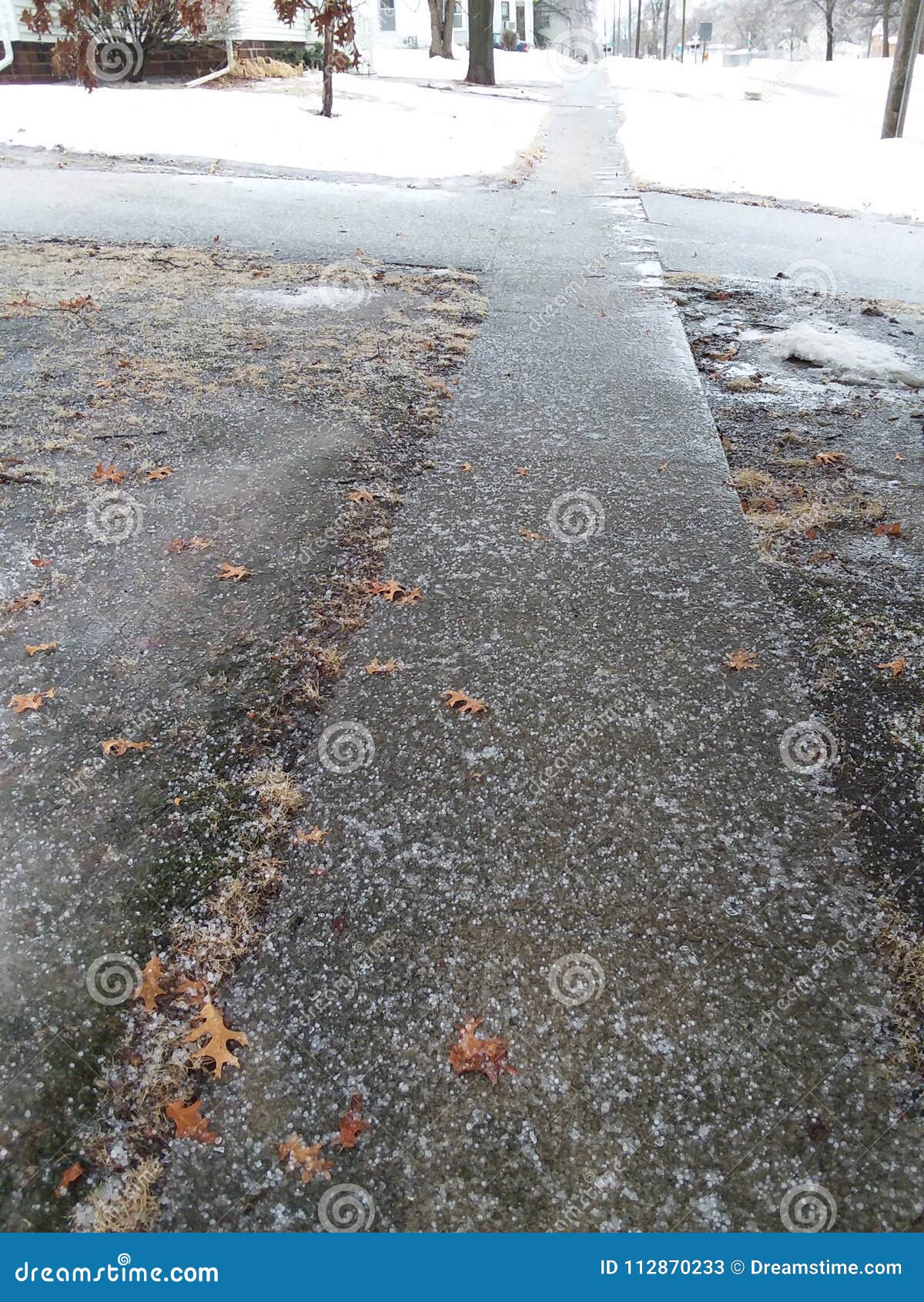 Frozen sidewalk stock image. Image of sidewalk, frozen - 112870233