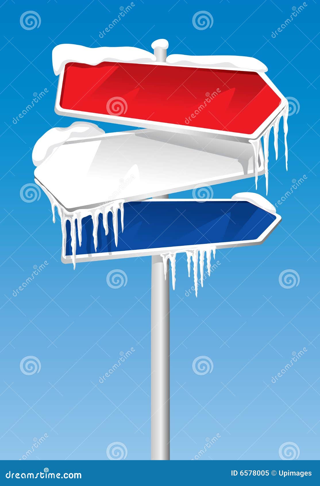 Frozen Signpost stock vector. Illustration of point, leading - 6578005