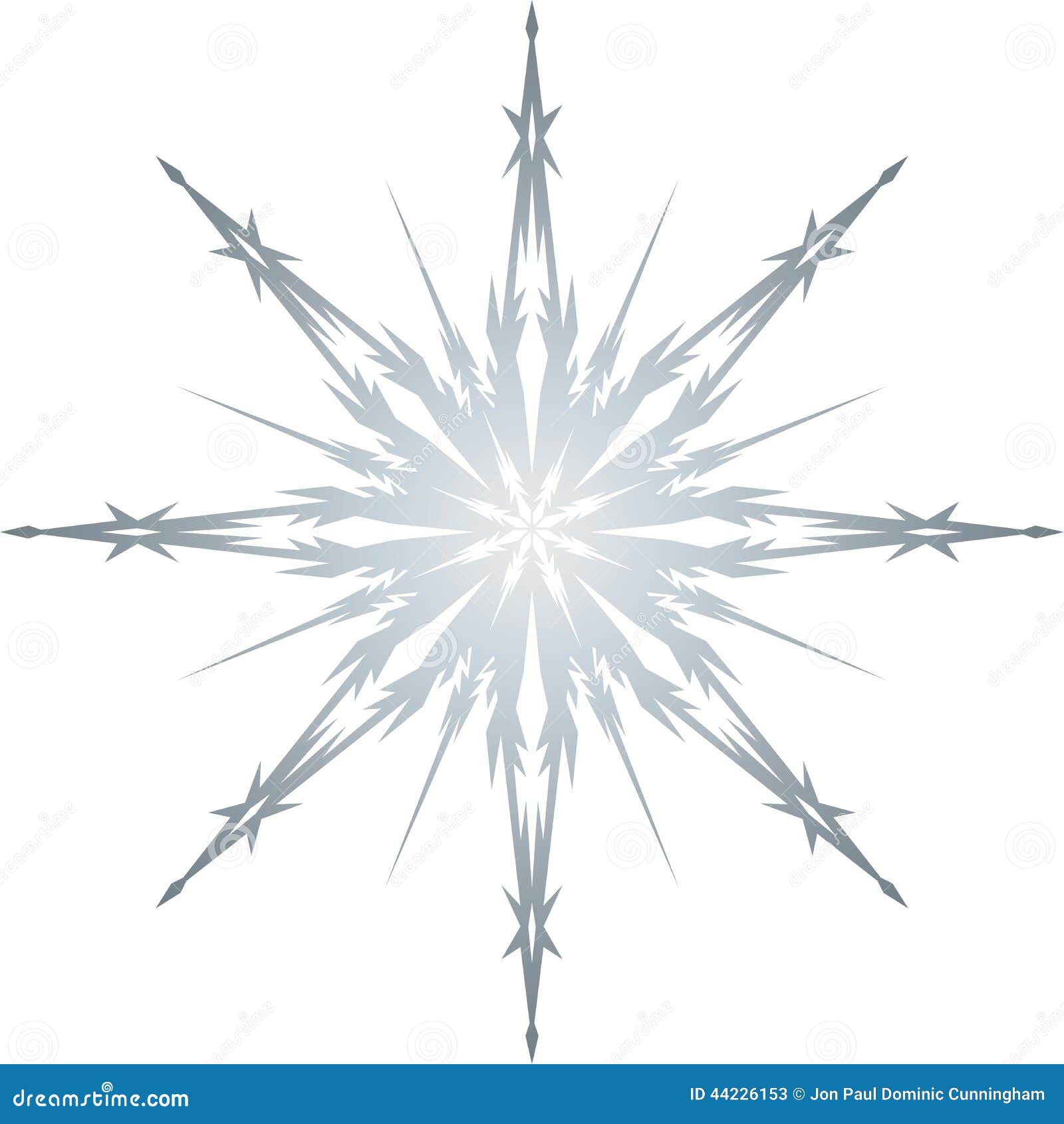 Frozen Single Snowflake Illustration Stock Vector - Illustration of ...