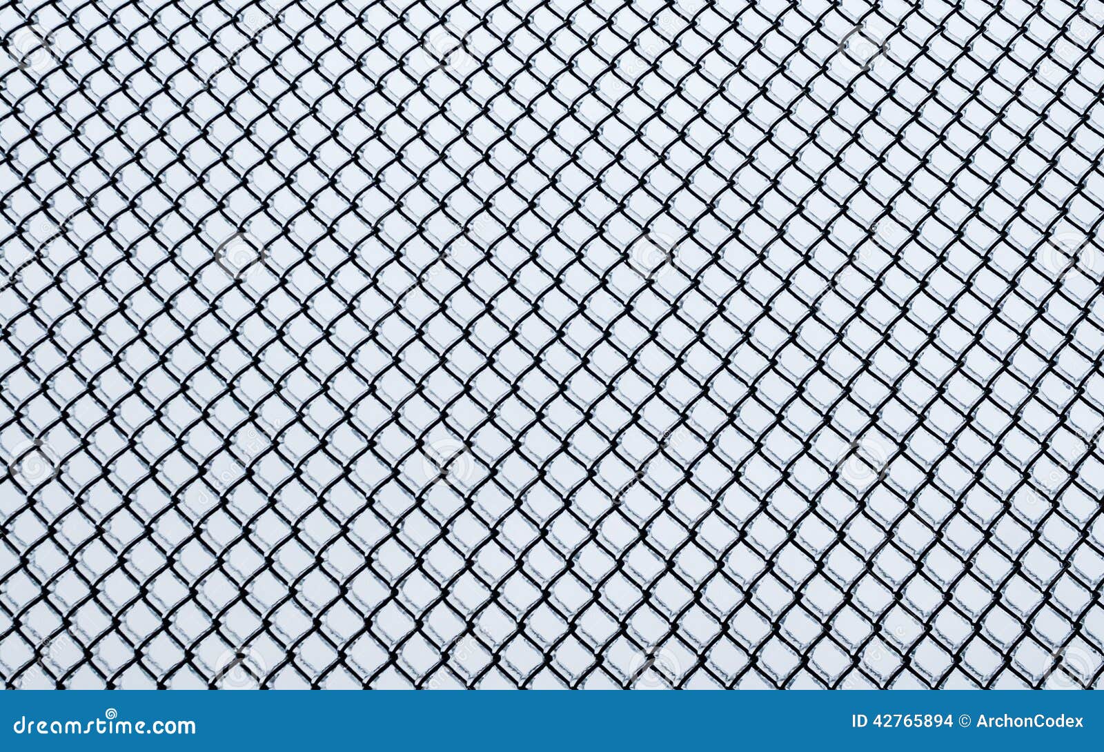 Frozen Small Chain-link Fence Pattern. Stock Photo - Image of enclosure ...