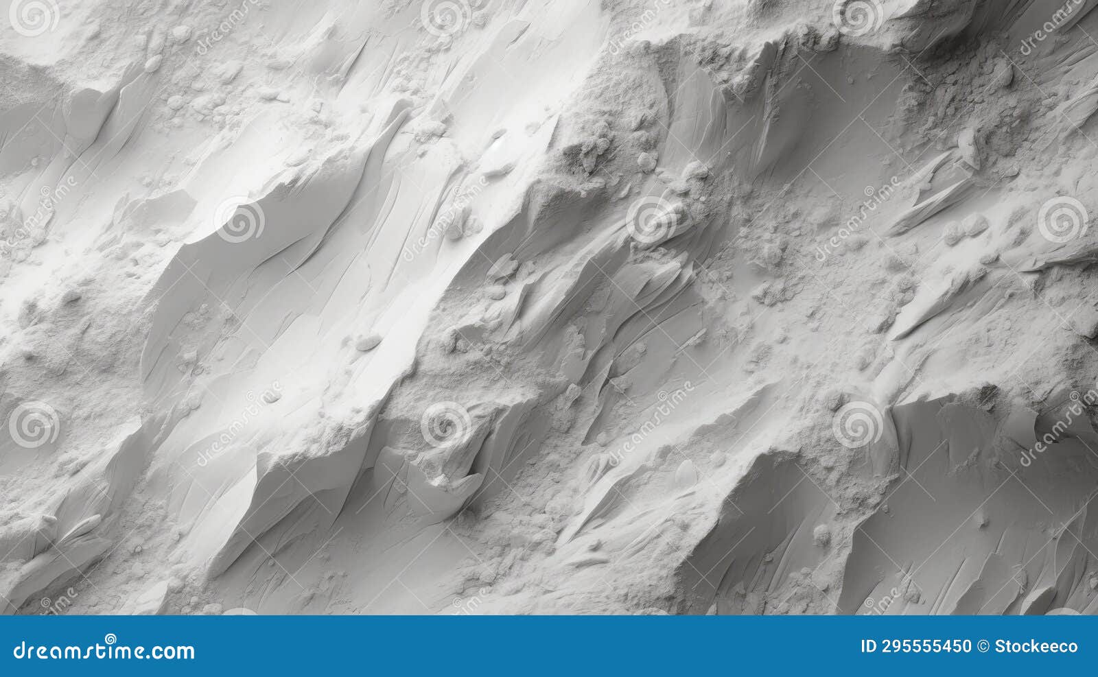 Frozen Snow on Mars a Hyperrealistic Closeup in Monochrome Stock ...