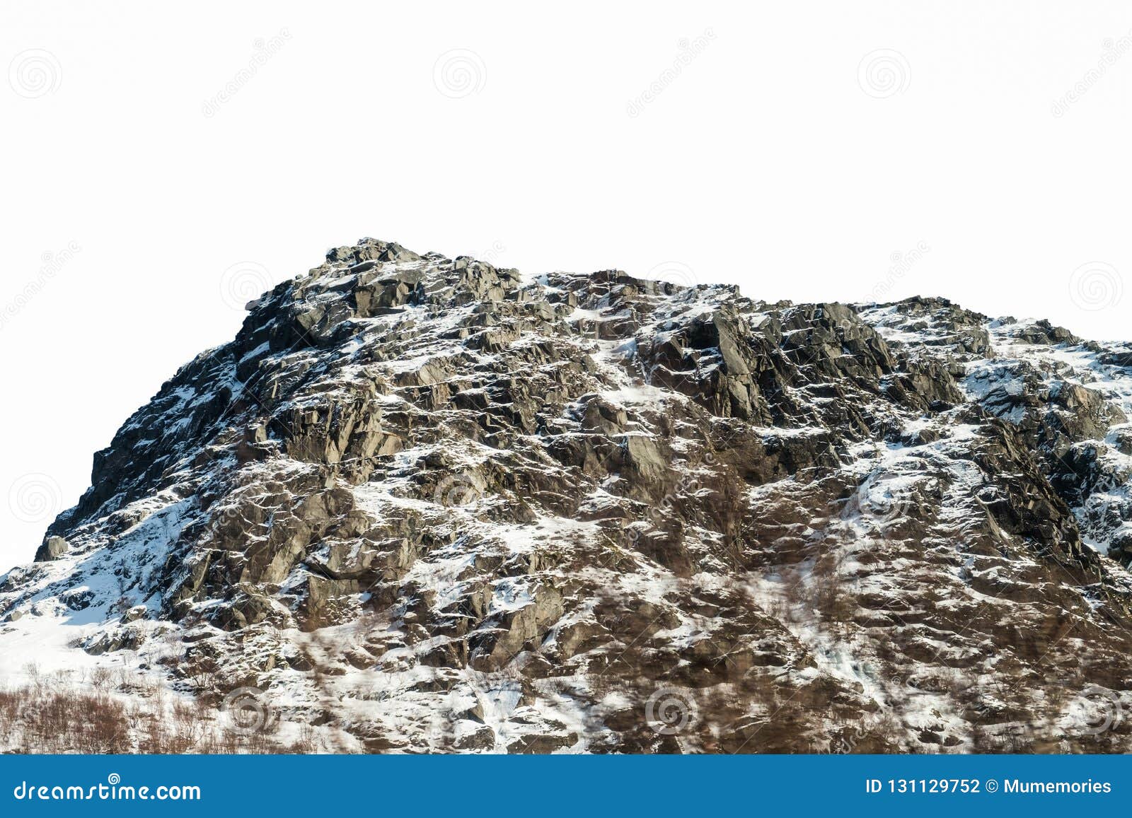 Frozen Snowy Large Mountain Stock Photo - Image of ecosystem, altitude ...
