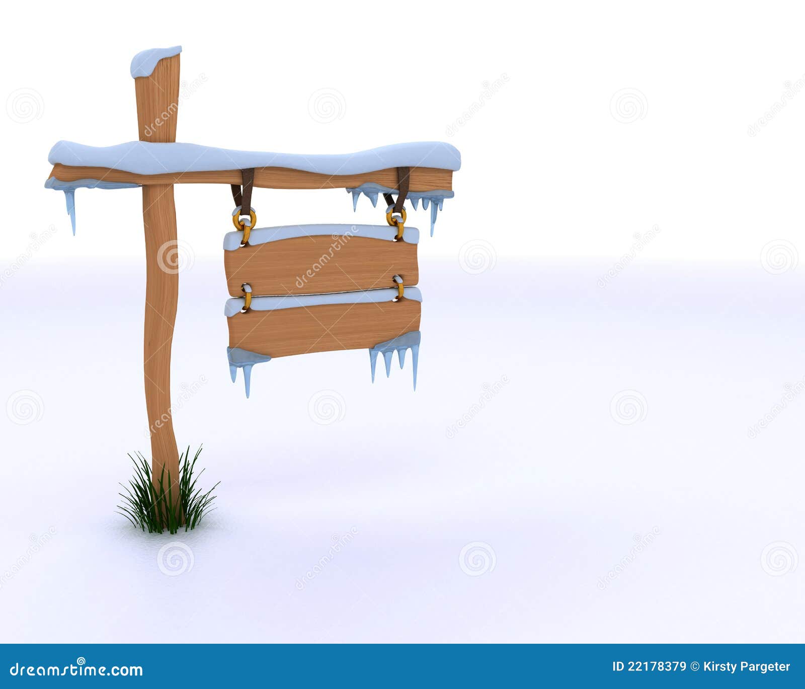 Frozen snowy sign post stock illustration. Illustration of post - 22178379