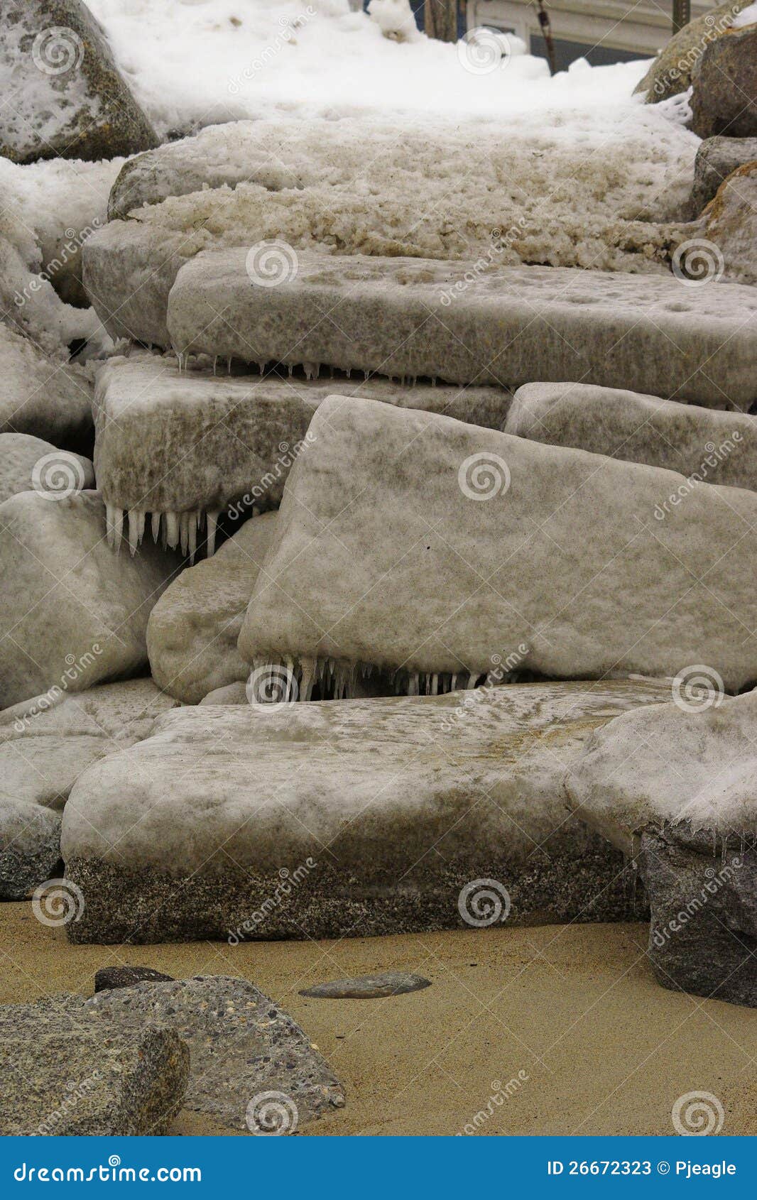 Frozen stone path stock image. Image of cold, snow, path - 26672323