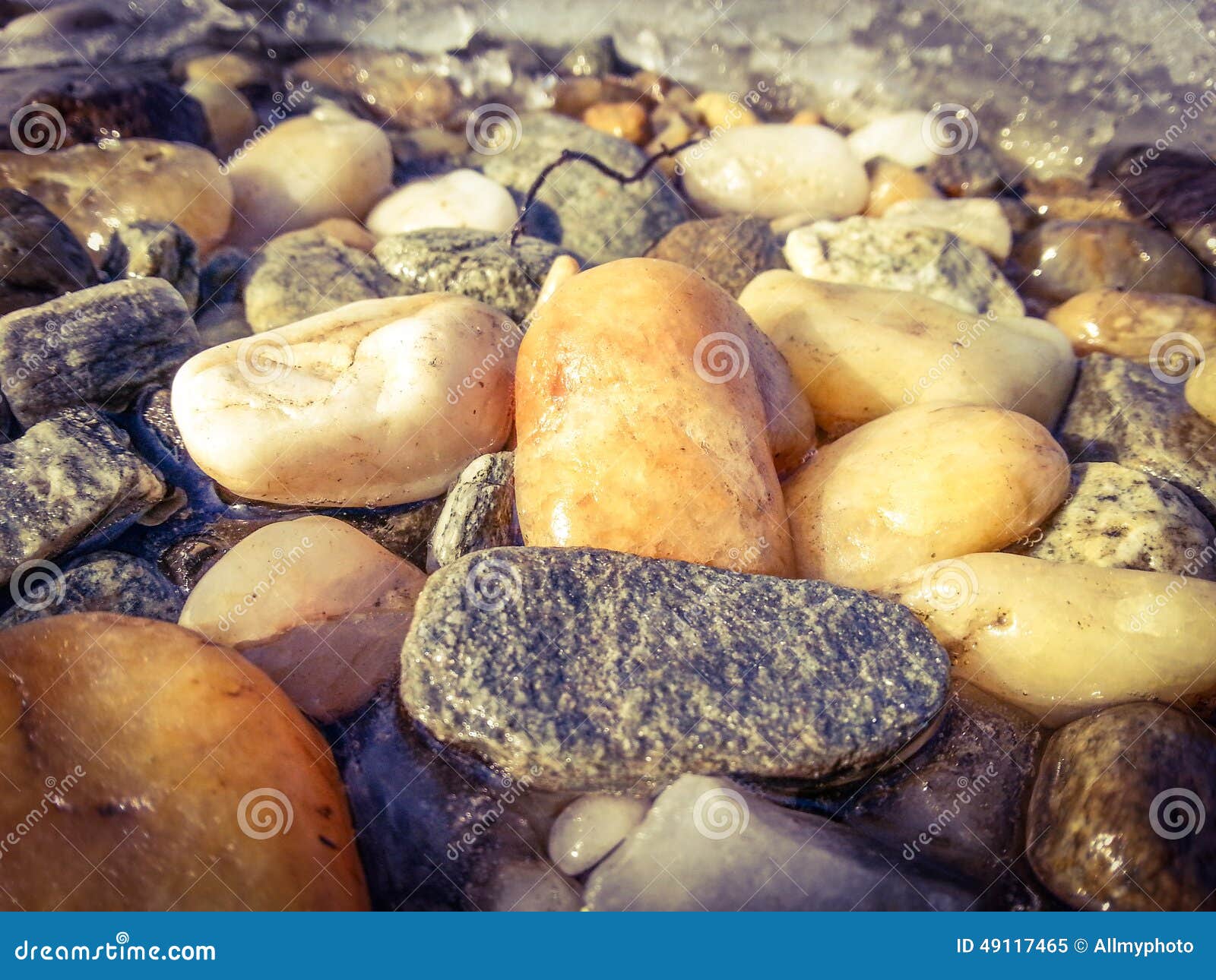 Frozen stones stock image. Image of nice, cold, close - 49117465