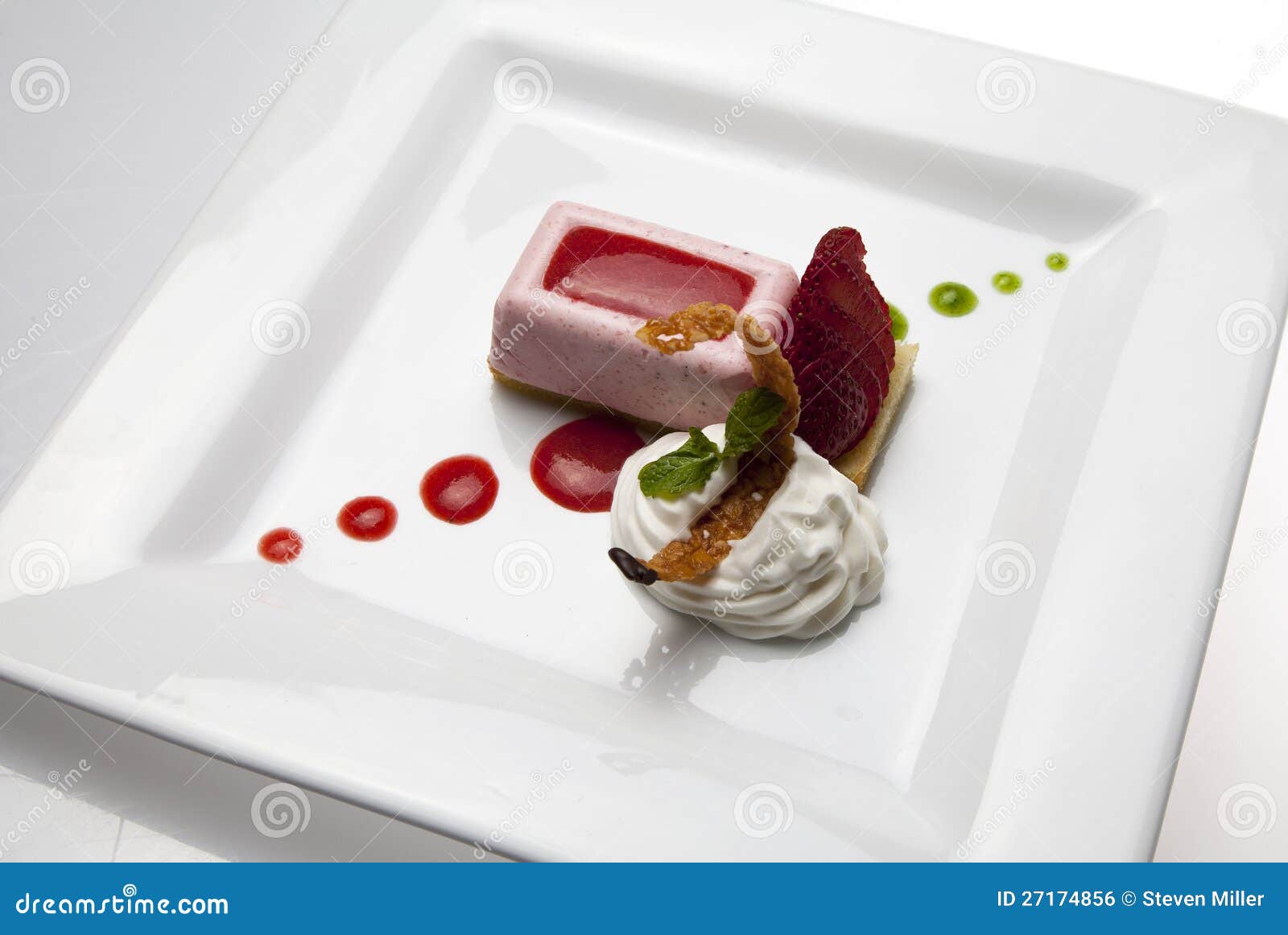 Frozen Strawberry Parfait stock photo. Image of plate - 27174856