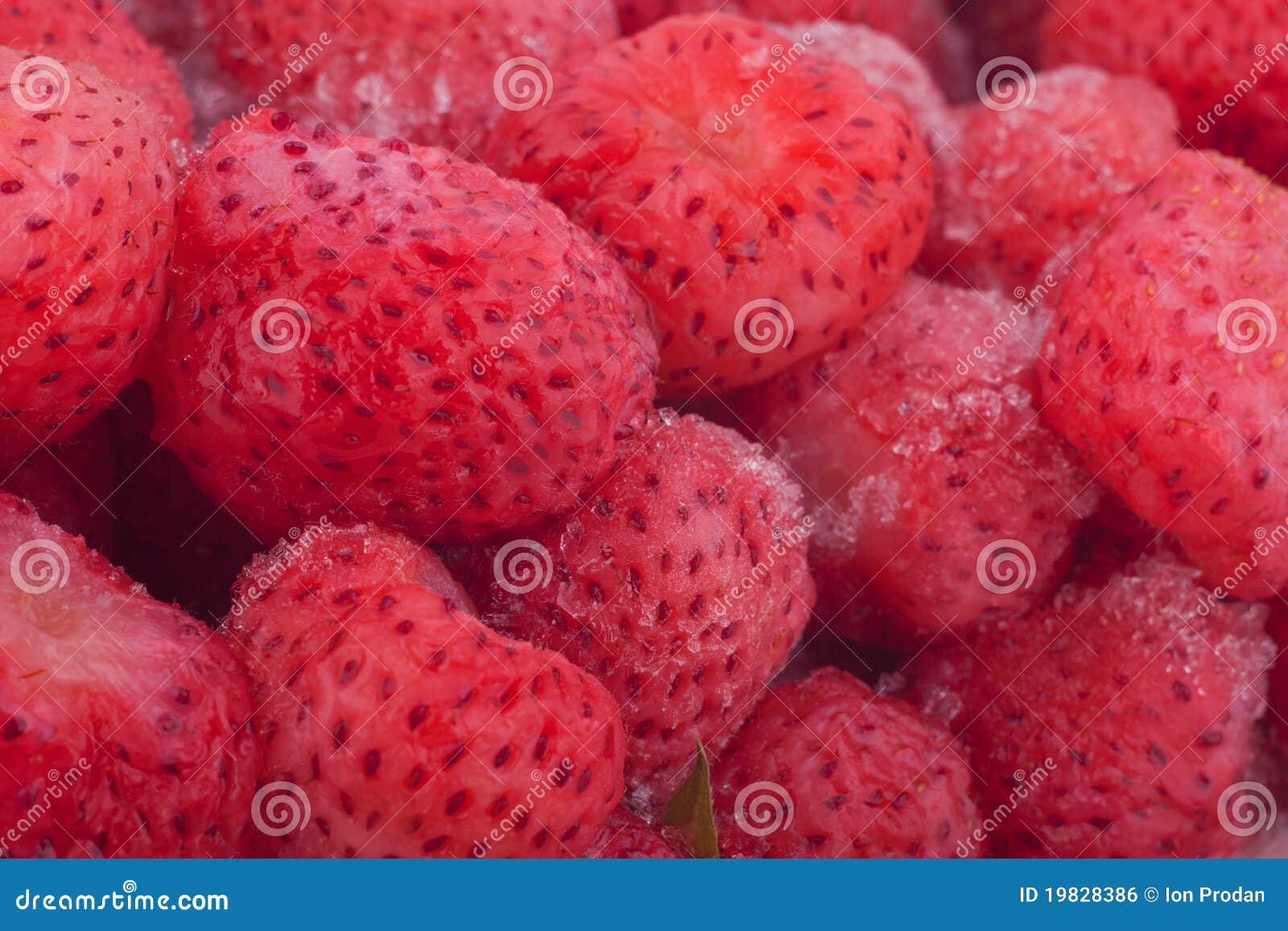 Frozen strawberrys stock photo. Image of juicy, component - 19828386