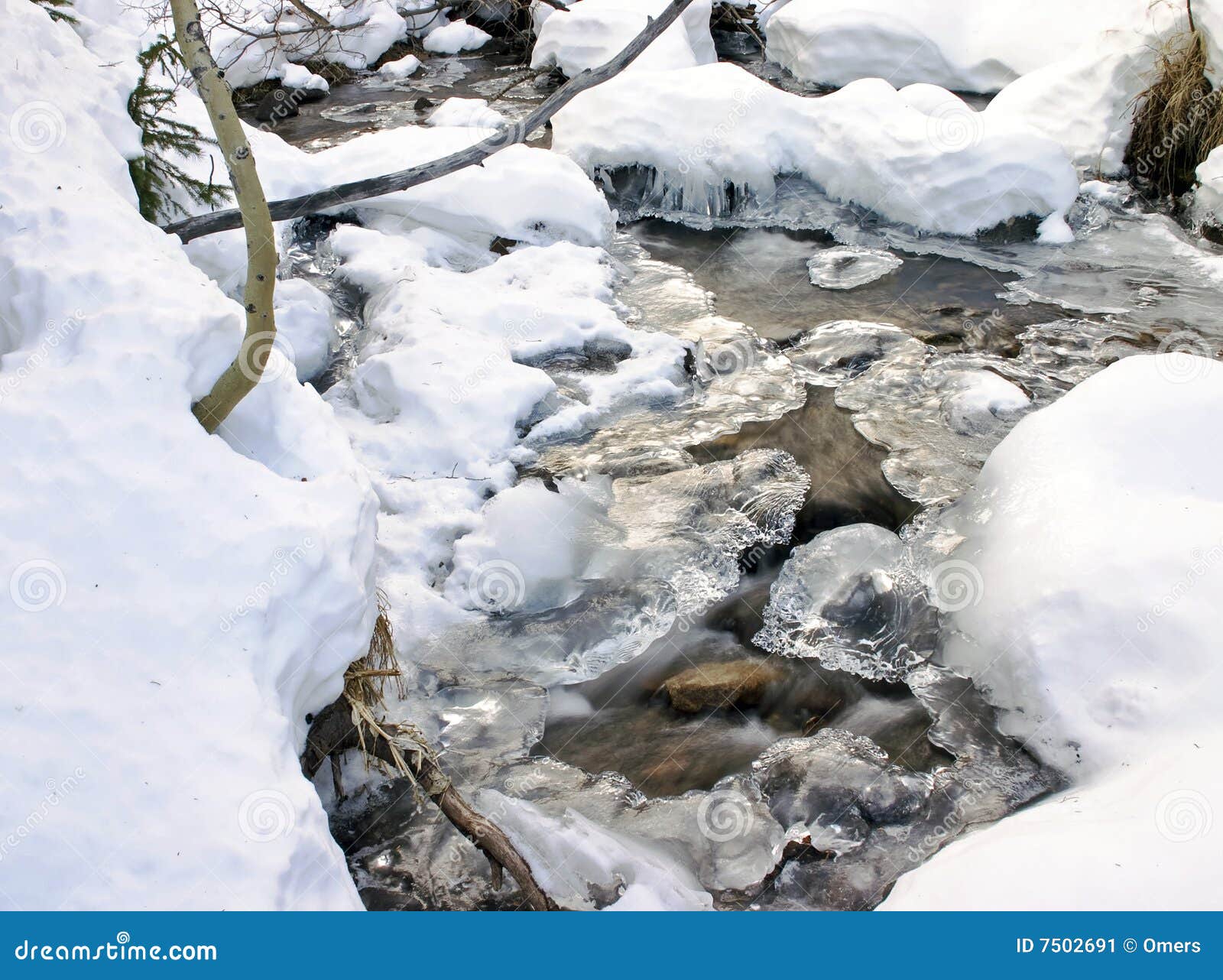 Frozen stream stock image. Image of transparent, white - 7502691