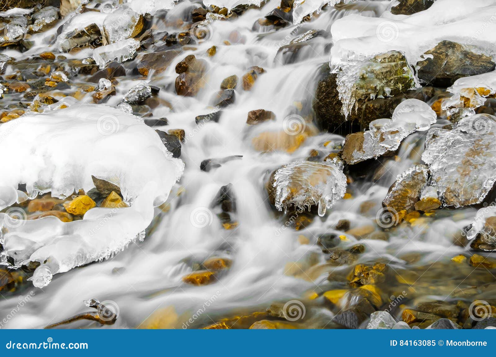 Frozen Stream stock image. Image of purity, symbol, outdoors - 84163085