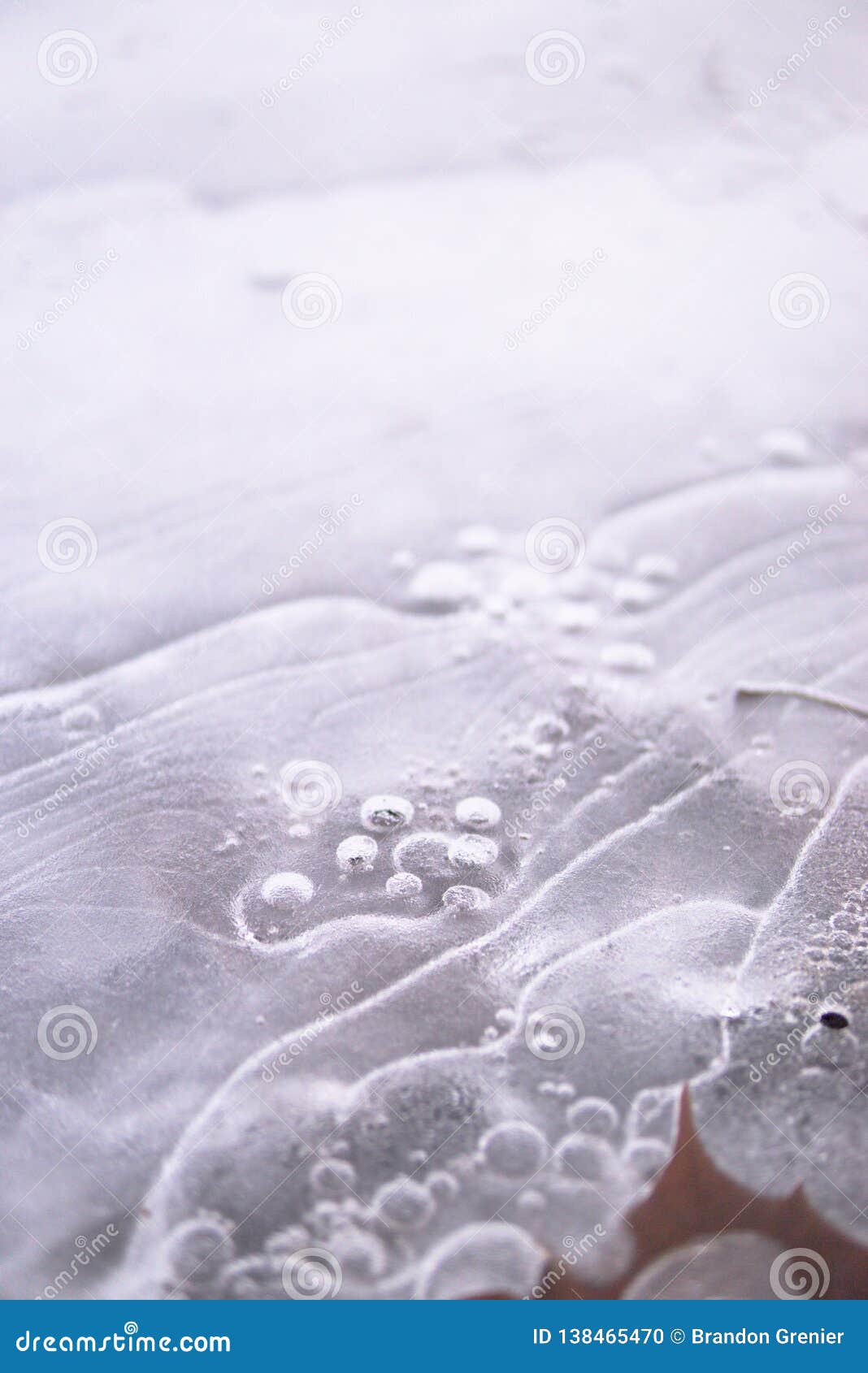 Frozen Stream Close Up Ice Bubbles Stock Photo - Image of closeup ...