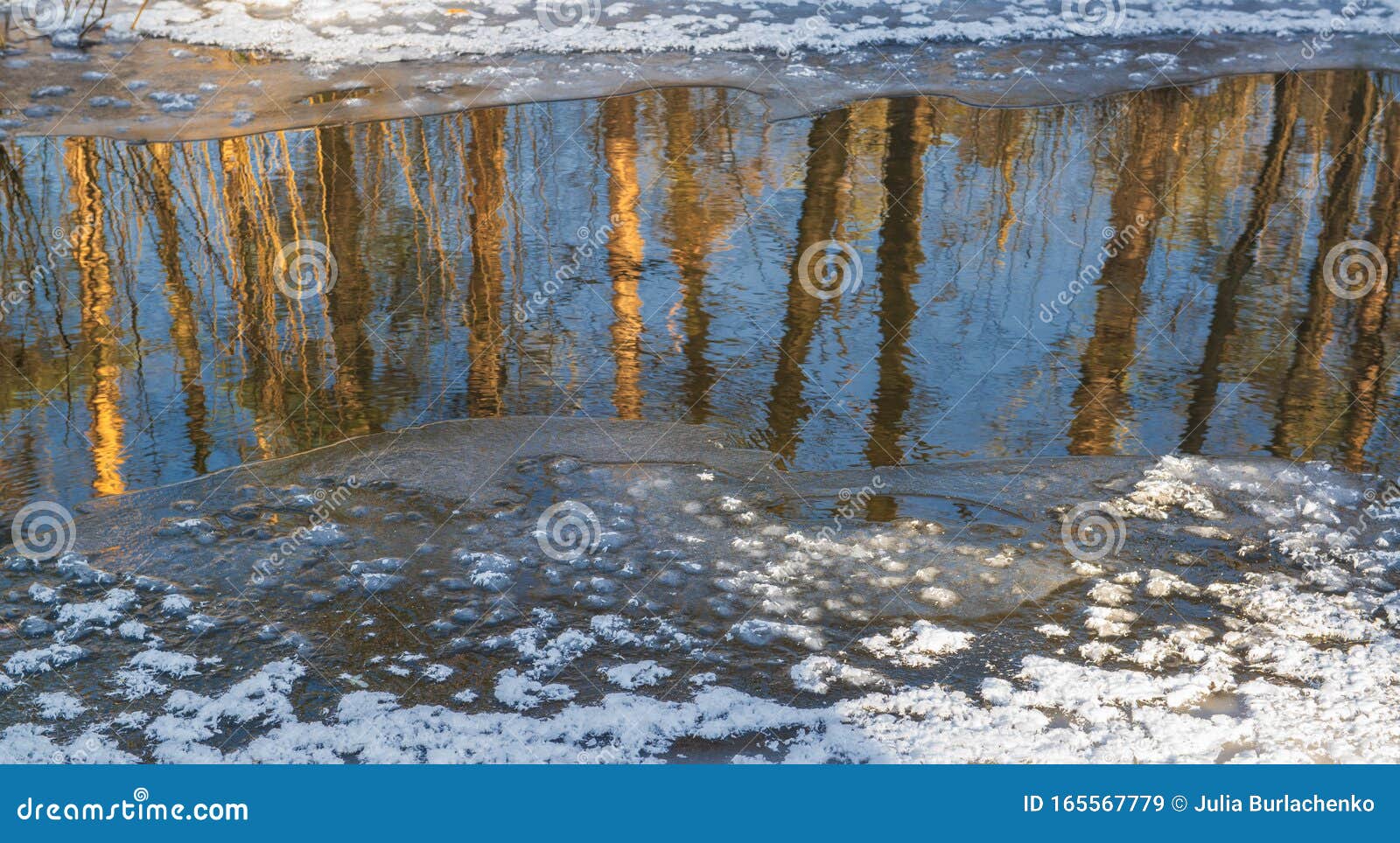 Frozen stream header stock image. Image of glacier, environment - 165567779