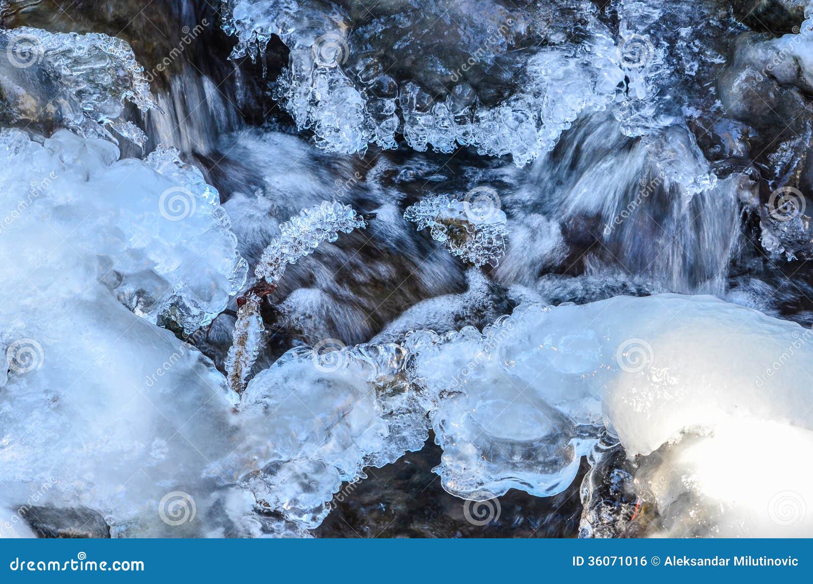 Frozen stream stock photo. Image of clear, nature, cold - 36071016