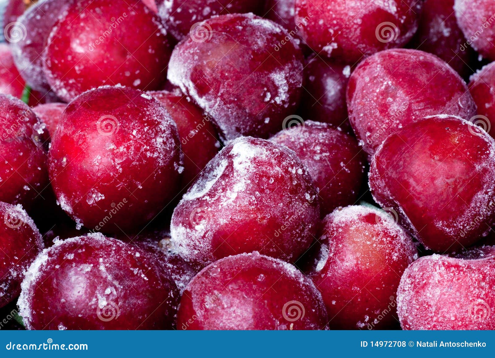 Frozen sweet cherry. stock photo. Image of cold, healthy - 14972708