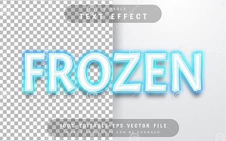 Frozen Text Effect Editable Stock Vector - Illustration of lettering ...
