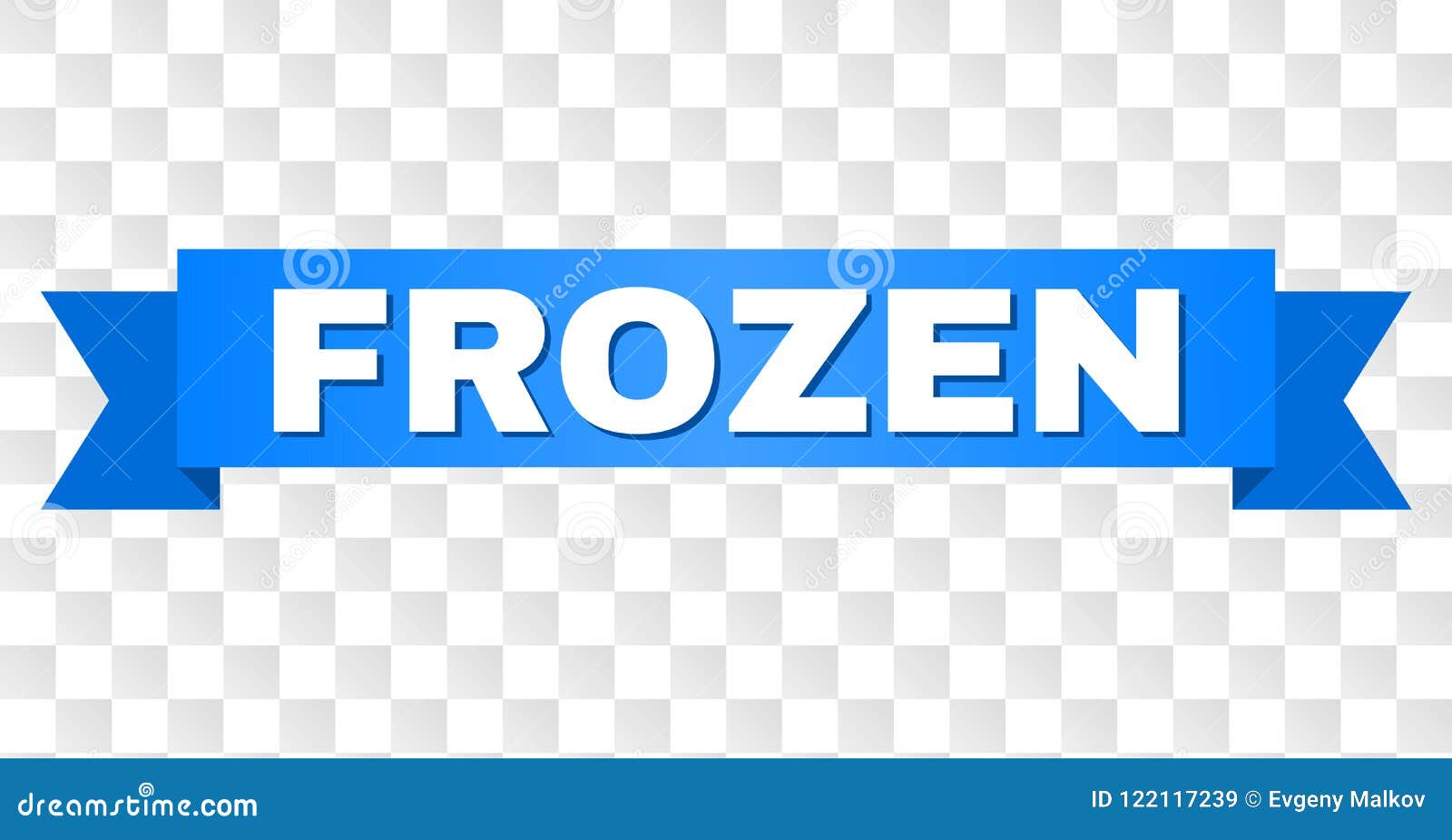 Blue Stripe with FROZEN Caption Stock Vector - Illustration of label ...