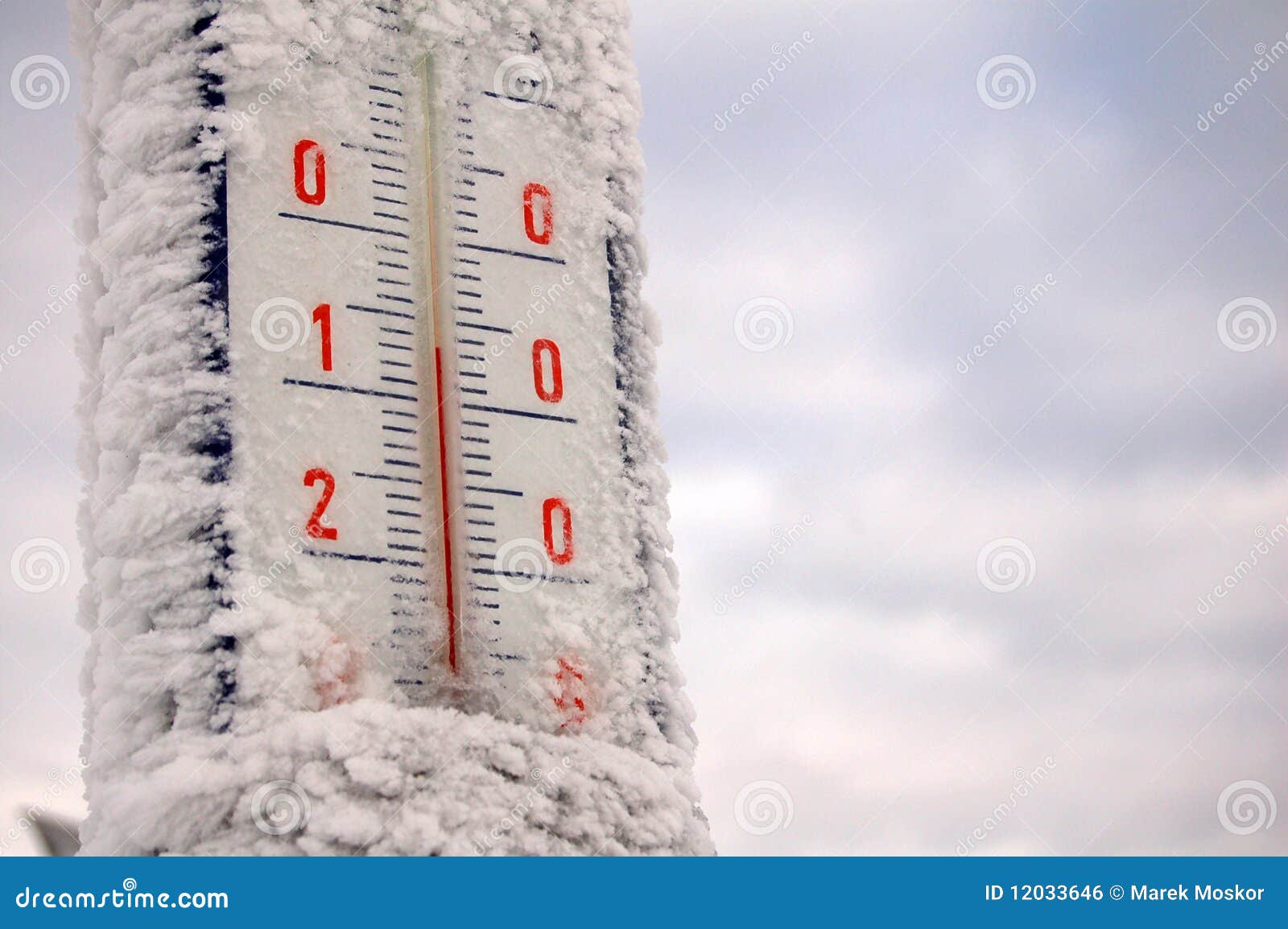 Frozen thermometer stock photo. Image of thermometer - 12033646