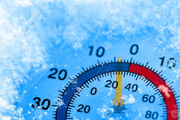 Frozen thermometer stock photo. Image of frost, numbers - 13642996