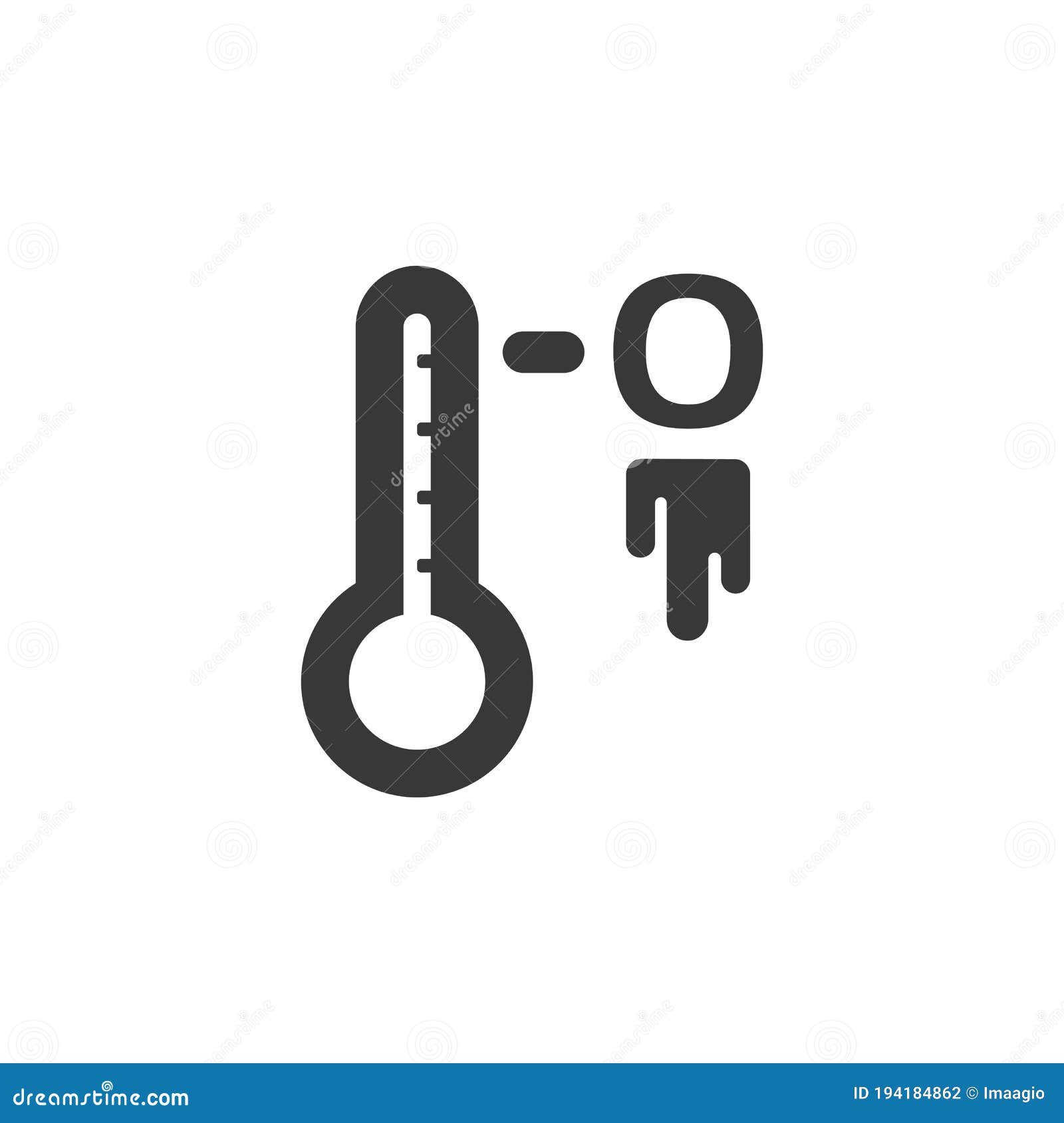 Frozen Thermometer. Isolated Icon. Weather Vector Illustration Stock ...
