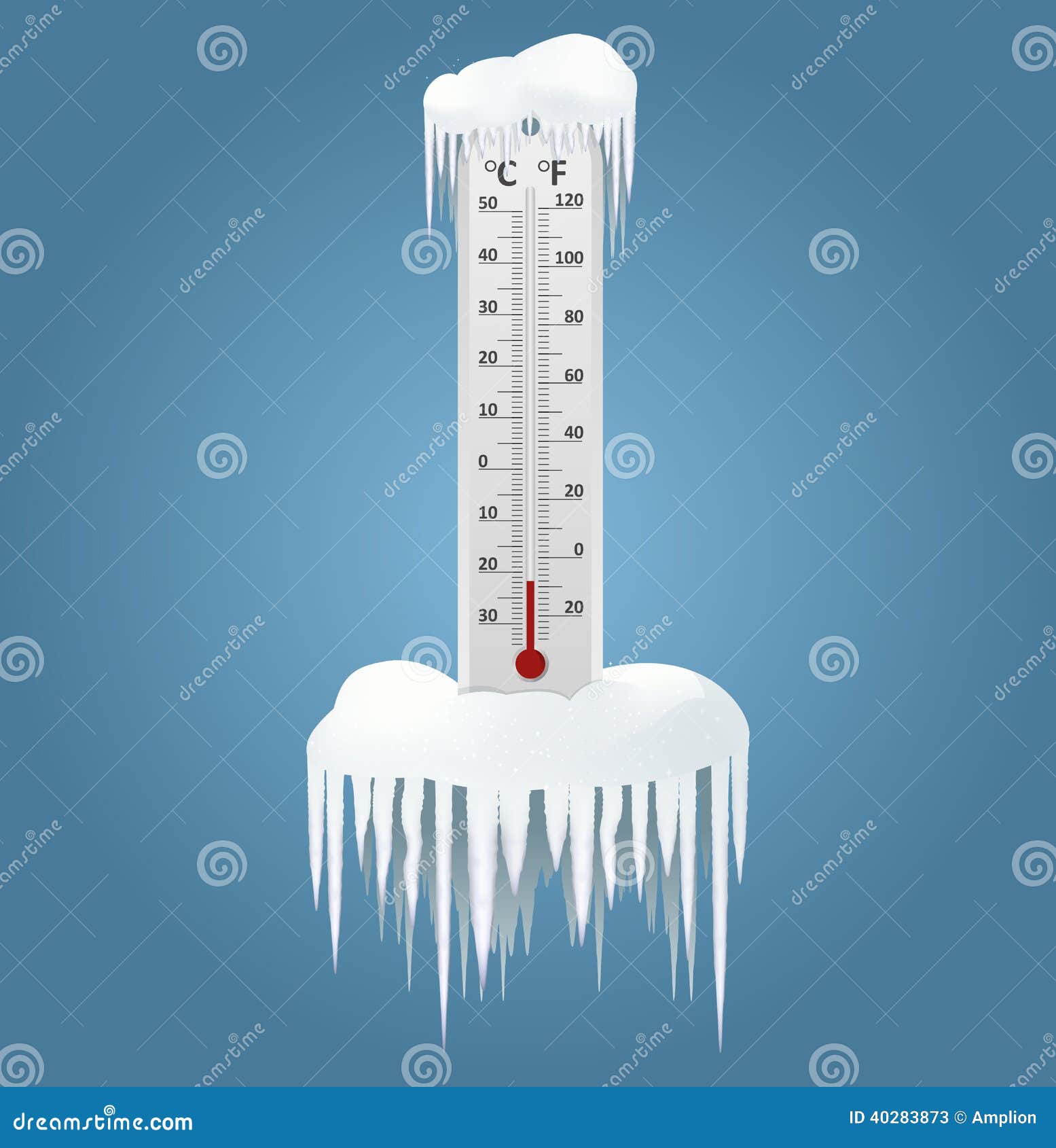 Frozen Thermometer Clip Art
