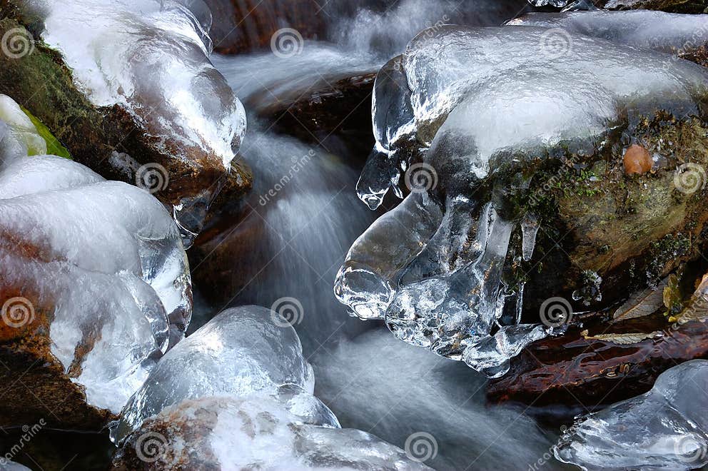 Frozen torrent (3/3) stock image. Image of spring, icicle - 1499023