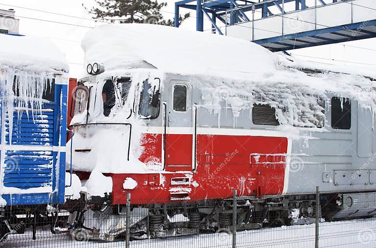 Frozen train stock image. Image of winter, frozen, snowed - 37267061