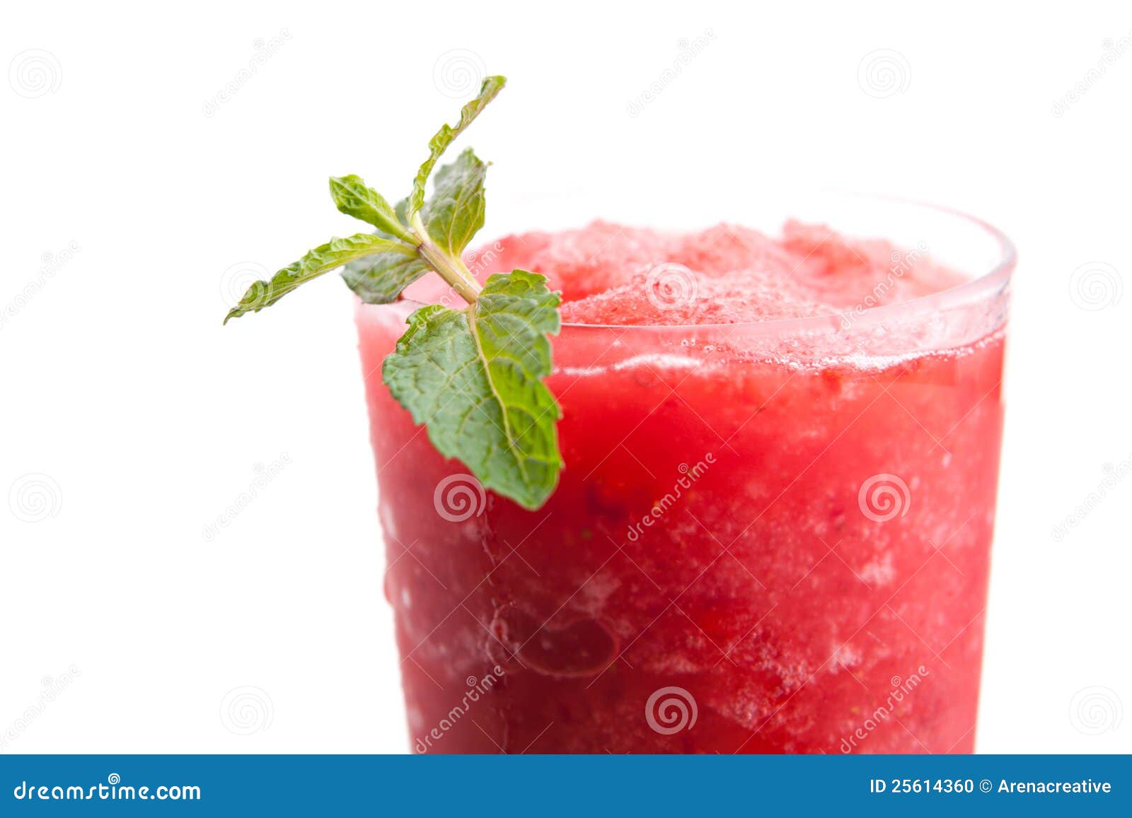 Frozen Tropical Strawberry Slushie Stock Photo - Image of liquefied ...