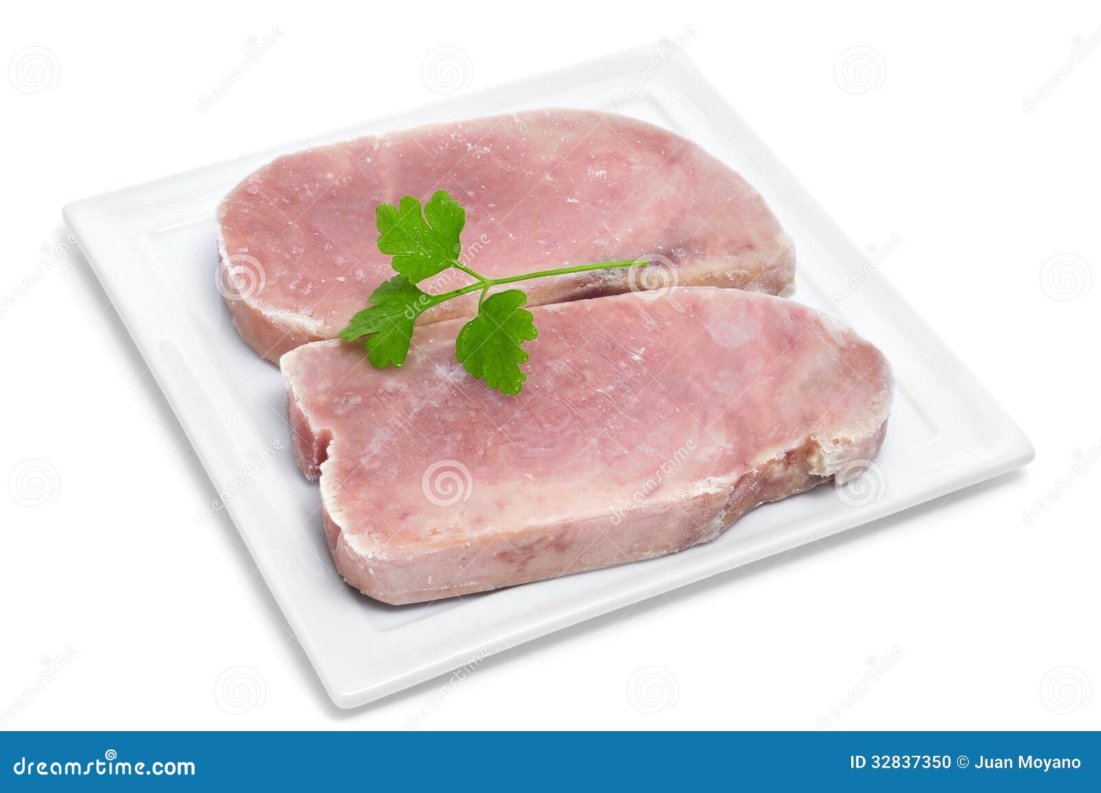 Frozen Tuna In Packed On Wooden Block Royalty-Free Stock Image ...