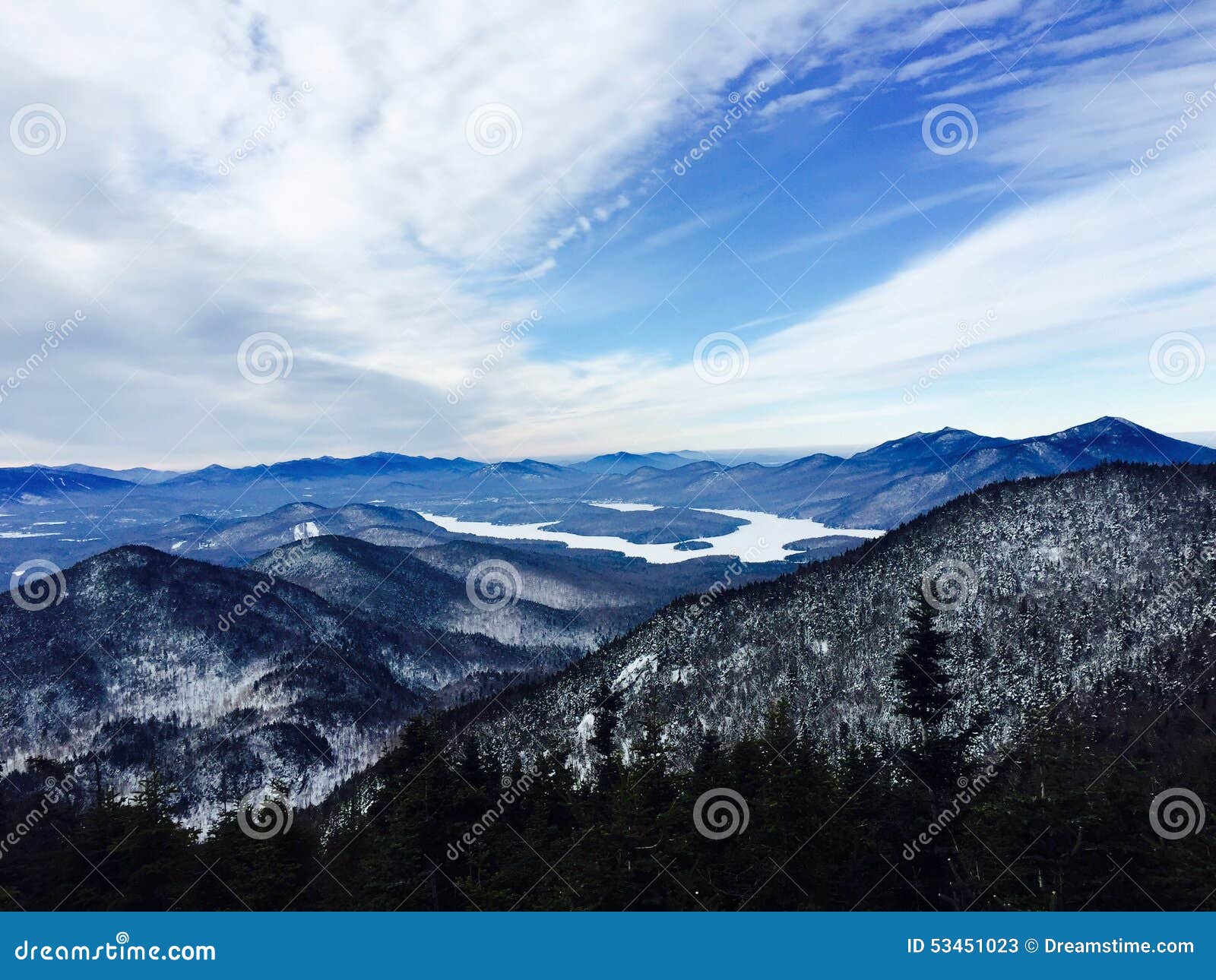 Frozen Valley stock image. Image of frozen, adiorndacks - 53451023