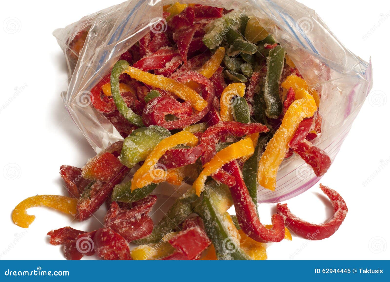 Frozen Varicoloured Sweet Pepper in Package for Freezing Stock Image ...
