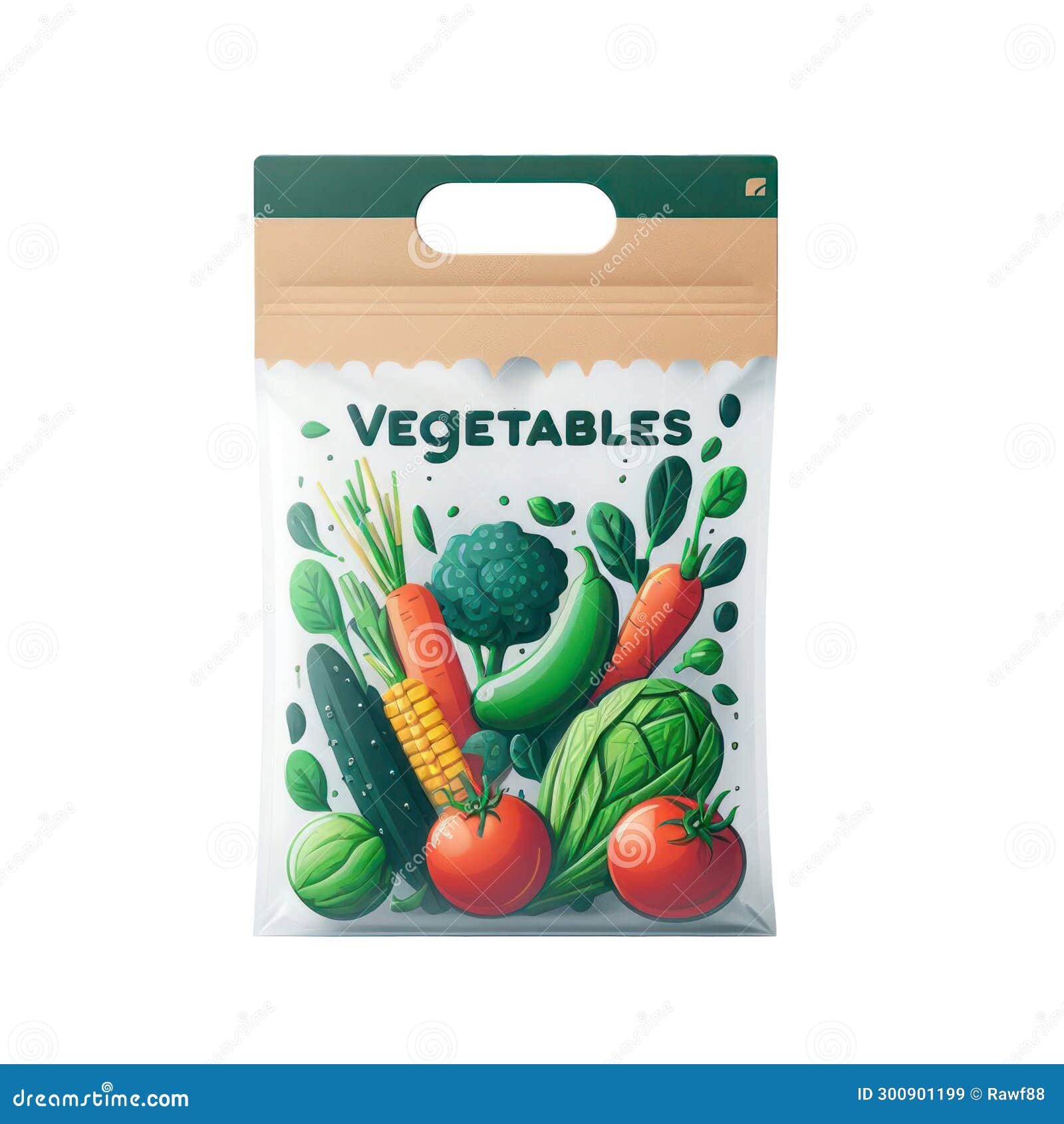 Frozen Vegetables Package Isolated On White Transparent Background ...