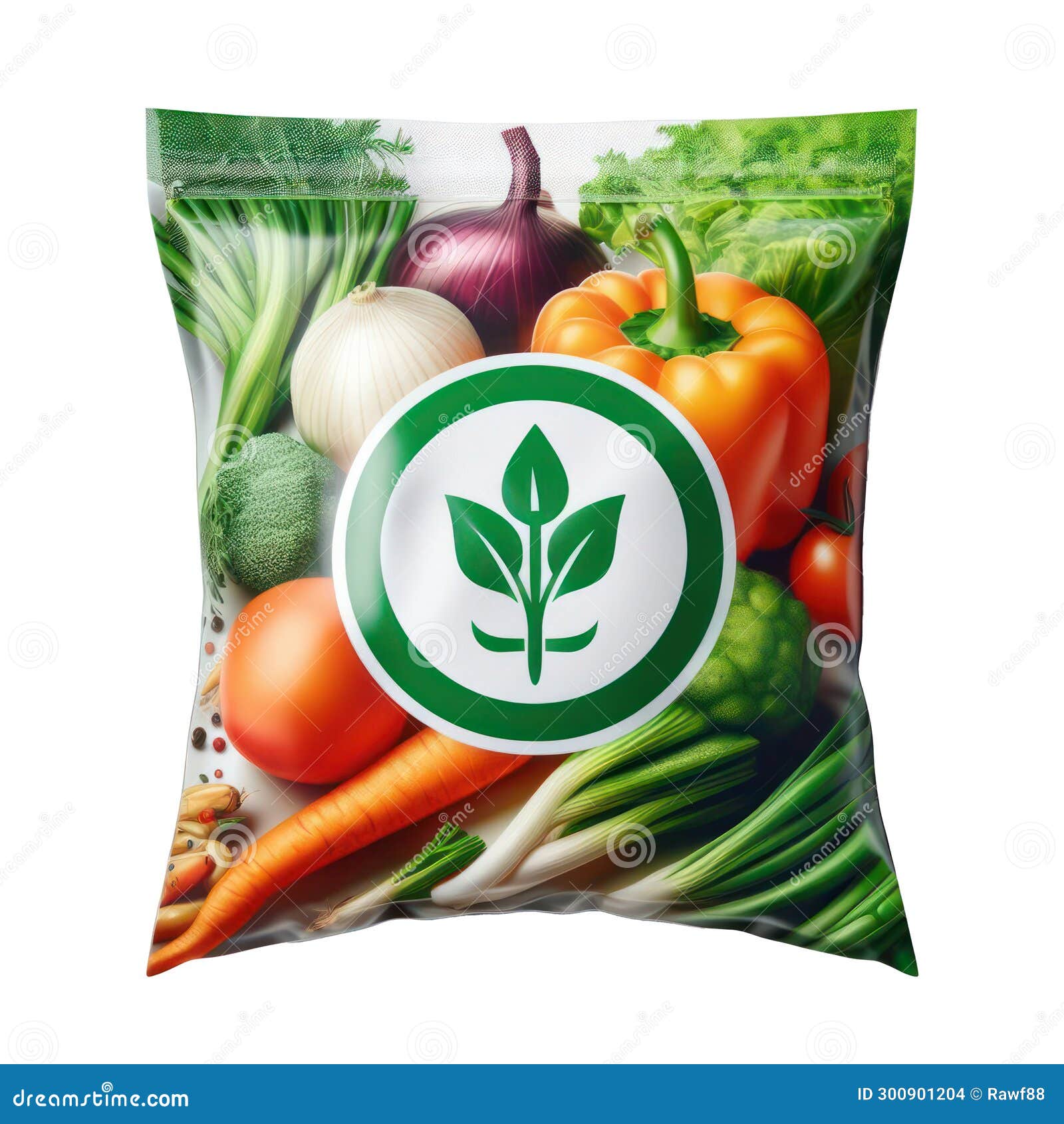 Frozen Vegetables Package Isolated On White Transparent Background ...