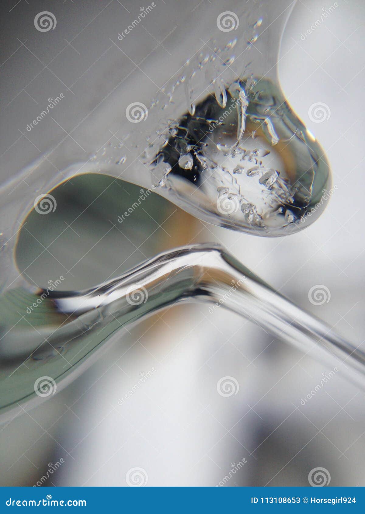 A Frozen Water Drop on a Pipe in Winter Stock Image - Image of water ...