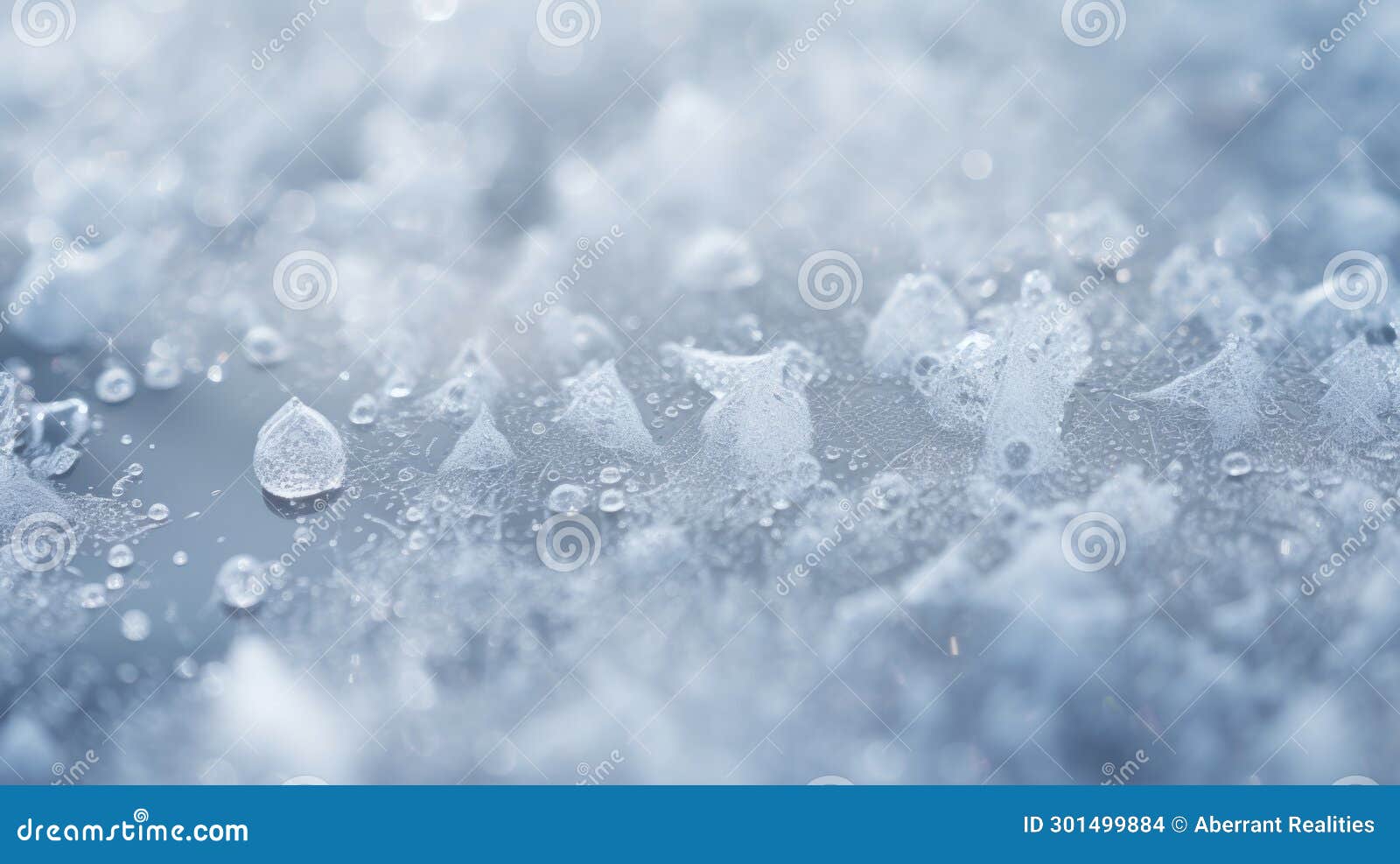 Frozen Water Droplets on the Surface of the Ice Stock Photo - Image of ...