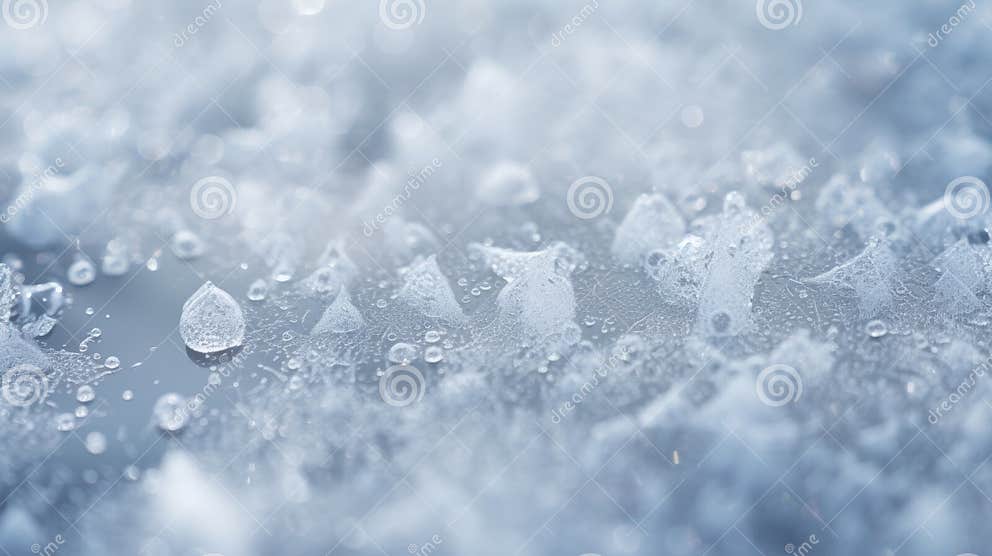 Frozen Water Droplets on the Surface of the Ice Stock Photo - Image of ...