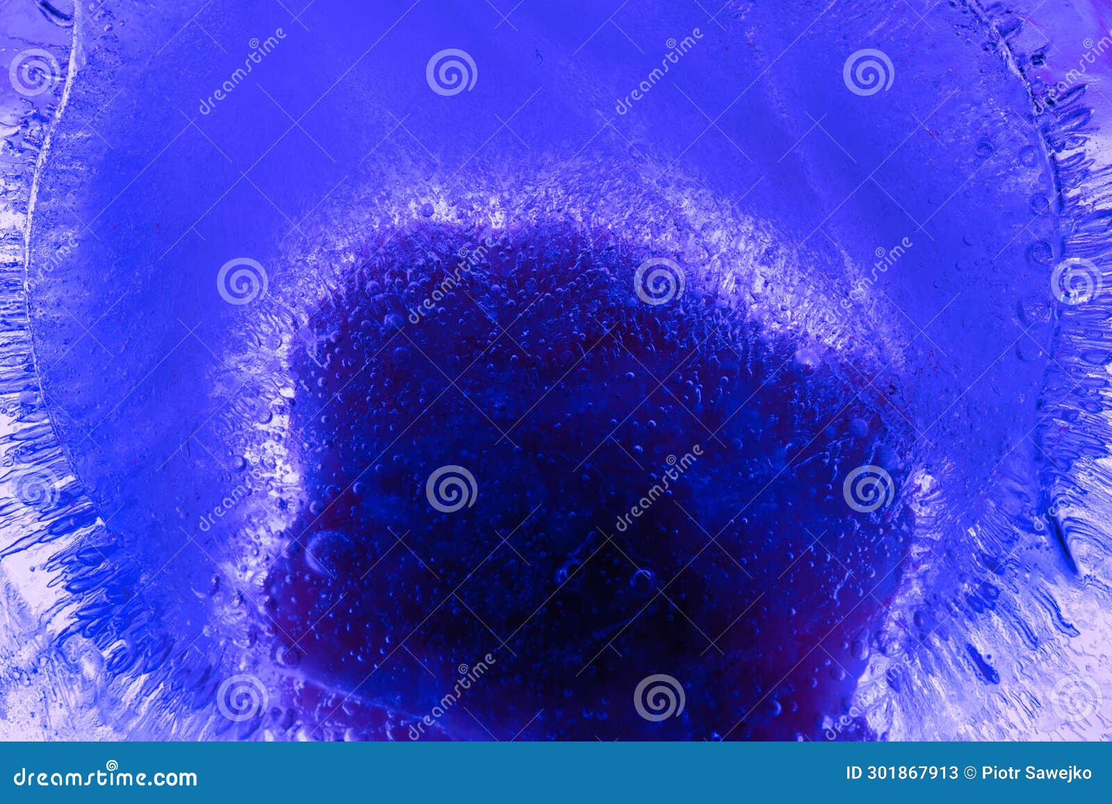 Frozen Water Ice Air Bubbles in Ice Colors Abstraction Beautiful Stock ...