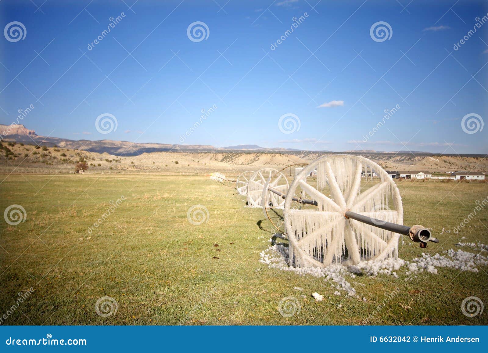 Frozen water irrigation stock photo. Image of trees, fall - 6632042
