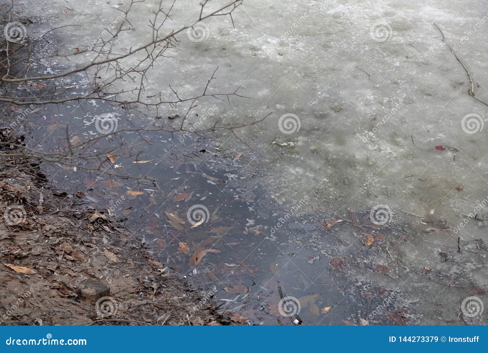 Frozen spring lake stock image. Image of scene, open - 144273379