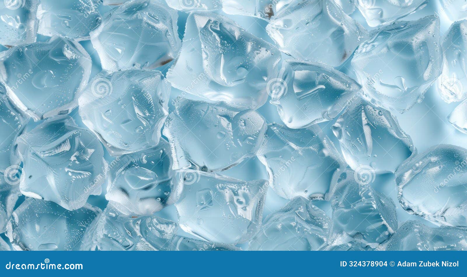 Frozen Water Texture with Ice Cubes Stock Illustration - Illustration ...
