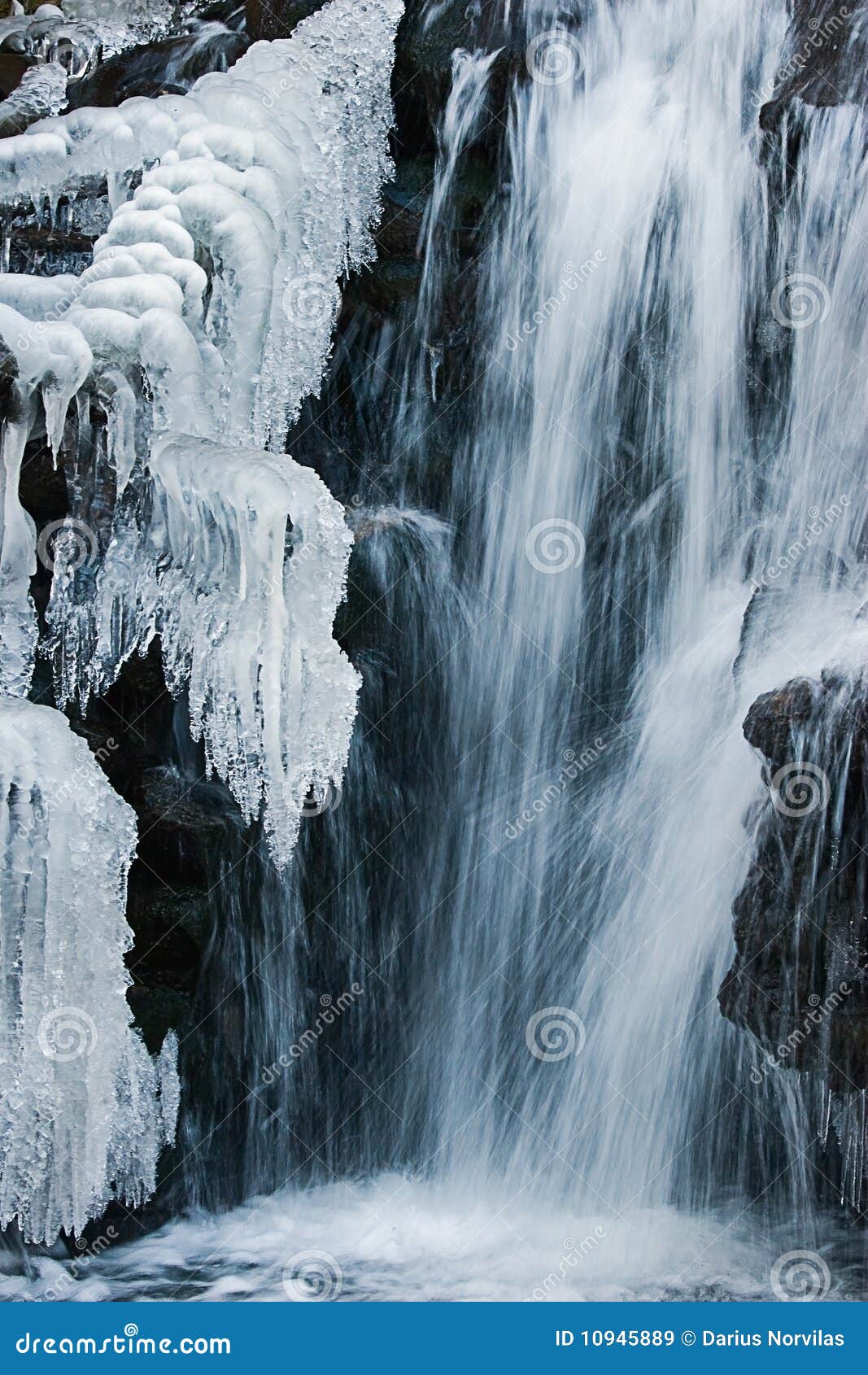 Frozen waterfall stock image. Image of water, splashing - 10945889