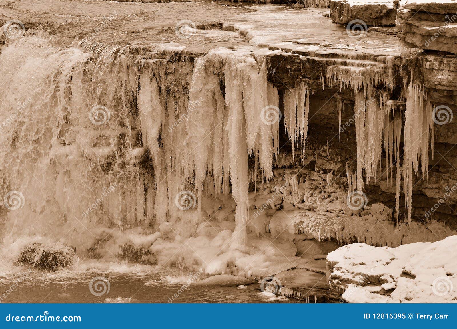 Frozen waterfall stock image. Image of natural, freeze - 12816395