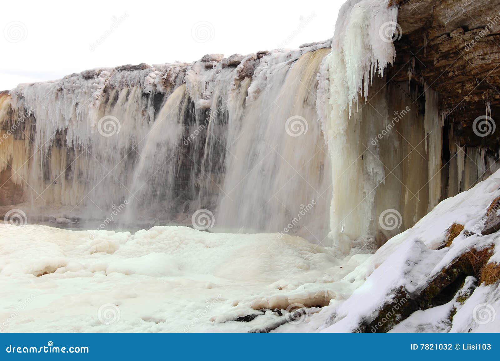 Frozen waterfall stock photo. Image of snowy, fall, torrential - 7821032