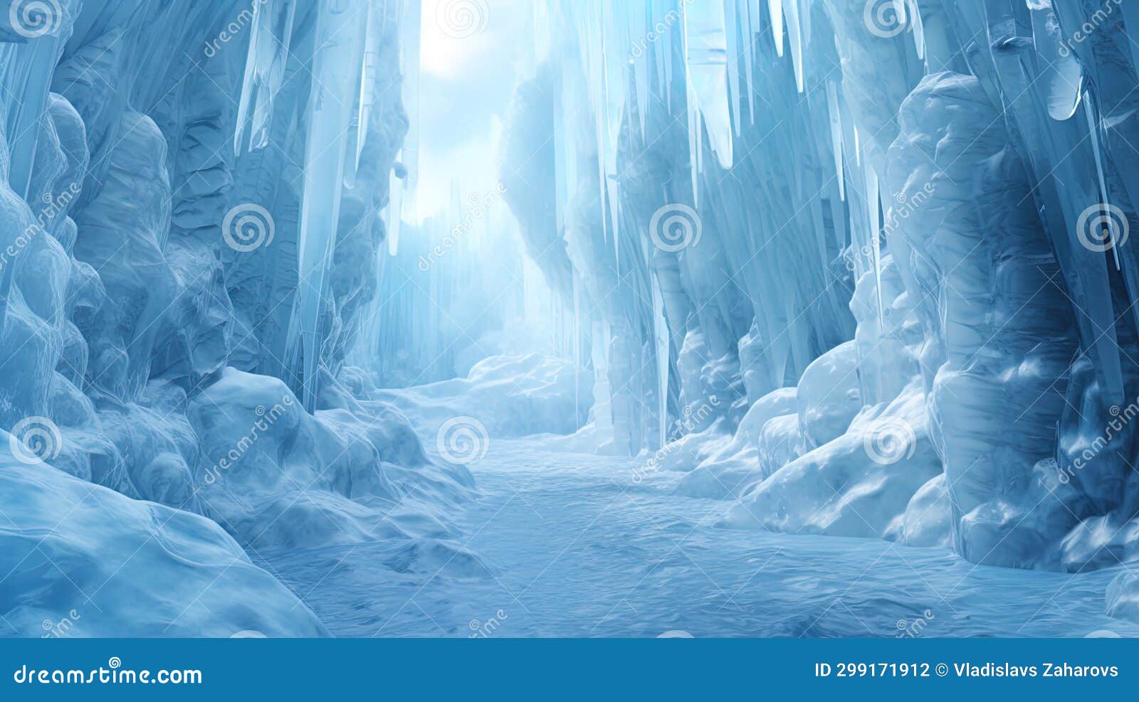 The Frozen Waterfall of Glass Jets in the Ice Element Stock ...