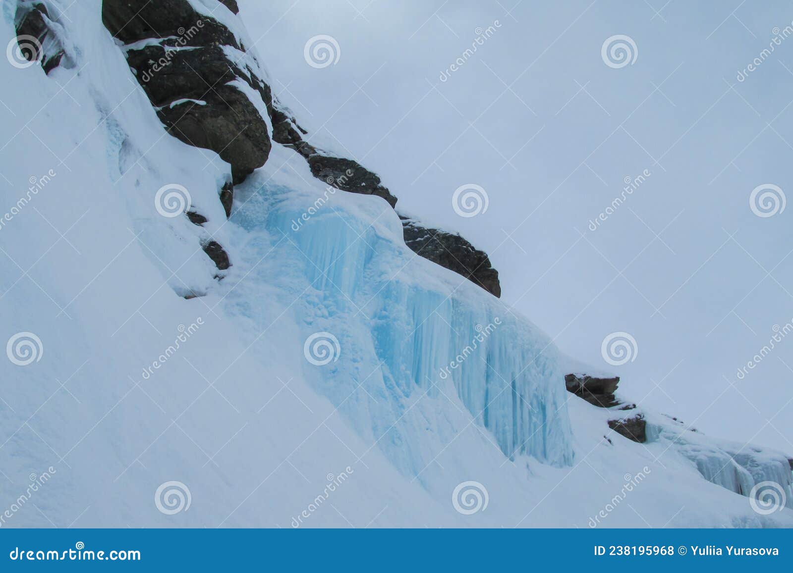 Frozen Waterfall Ice, Icefall Stock Photo - Image of frost, majestic ...