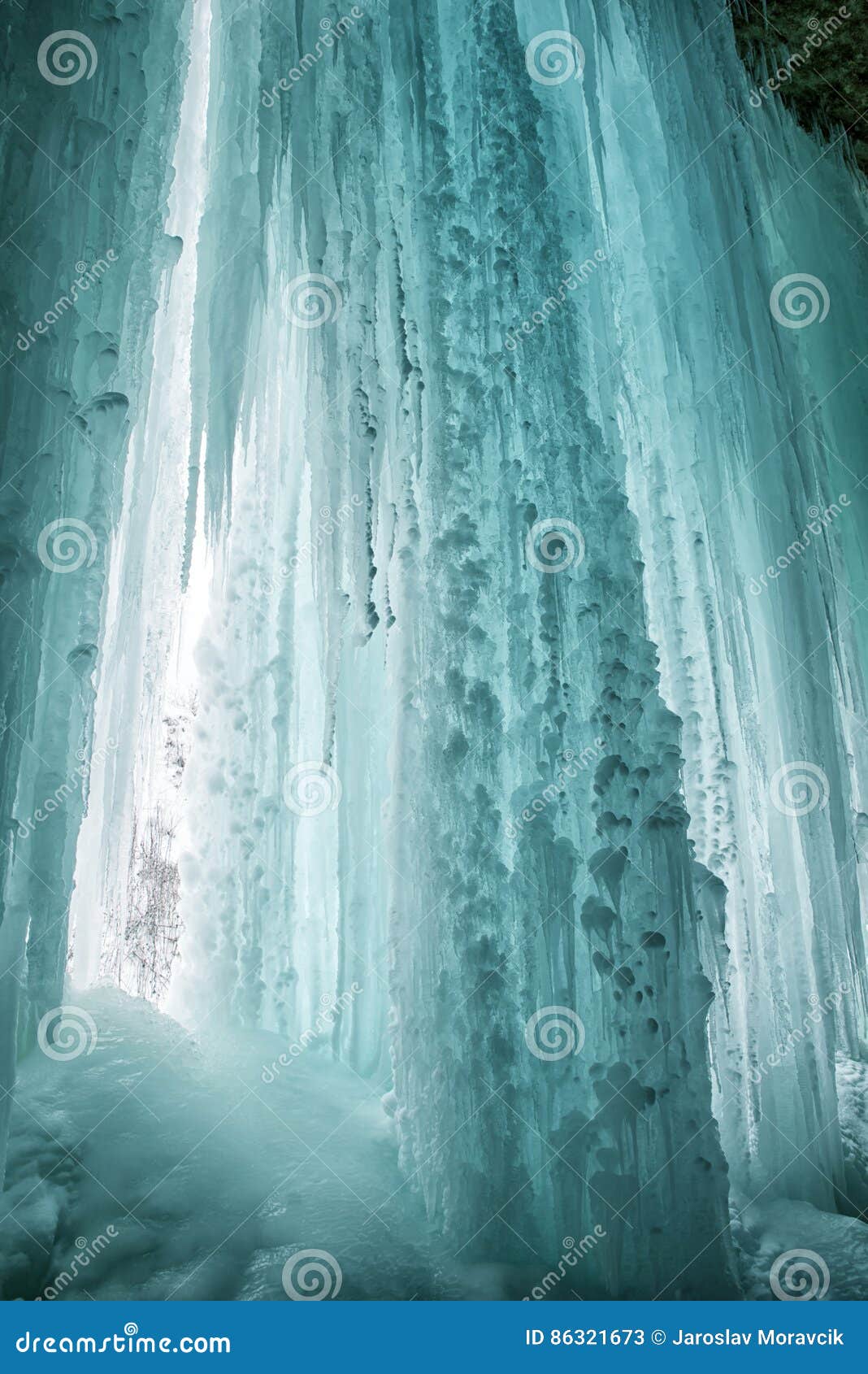 Frozen waterfall. Icefall stock image. Image of weather - 86321673